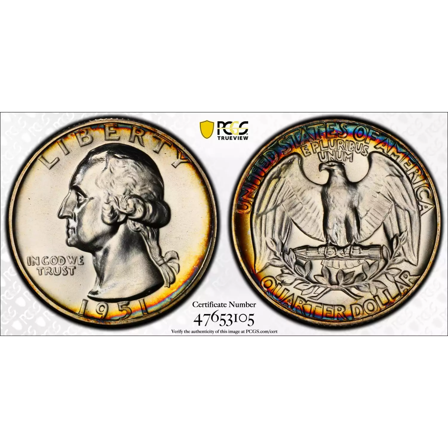 1951 Silver Washington Quarter PCGS PR-66 - Old Pueblo Coin