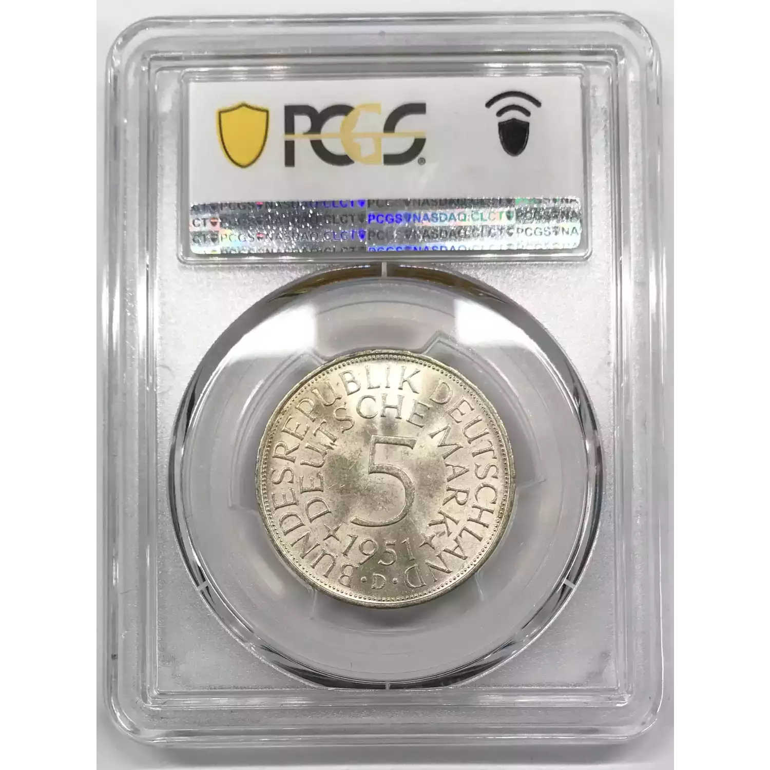 1951-D GERMANY-FEDERAL REPUBLIC Silver 5 MARK PCGS MS-64 - Old Pueblo Coin