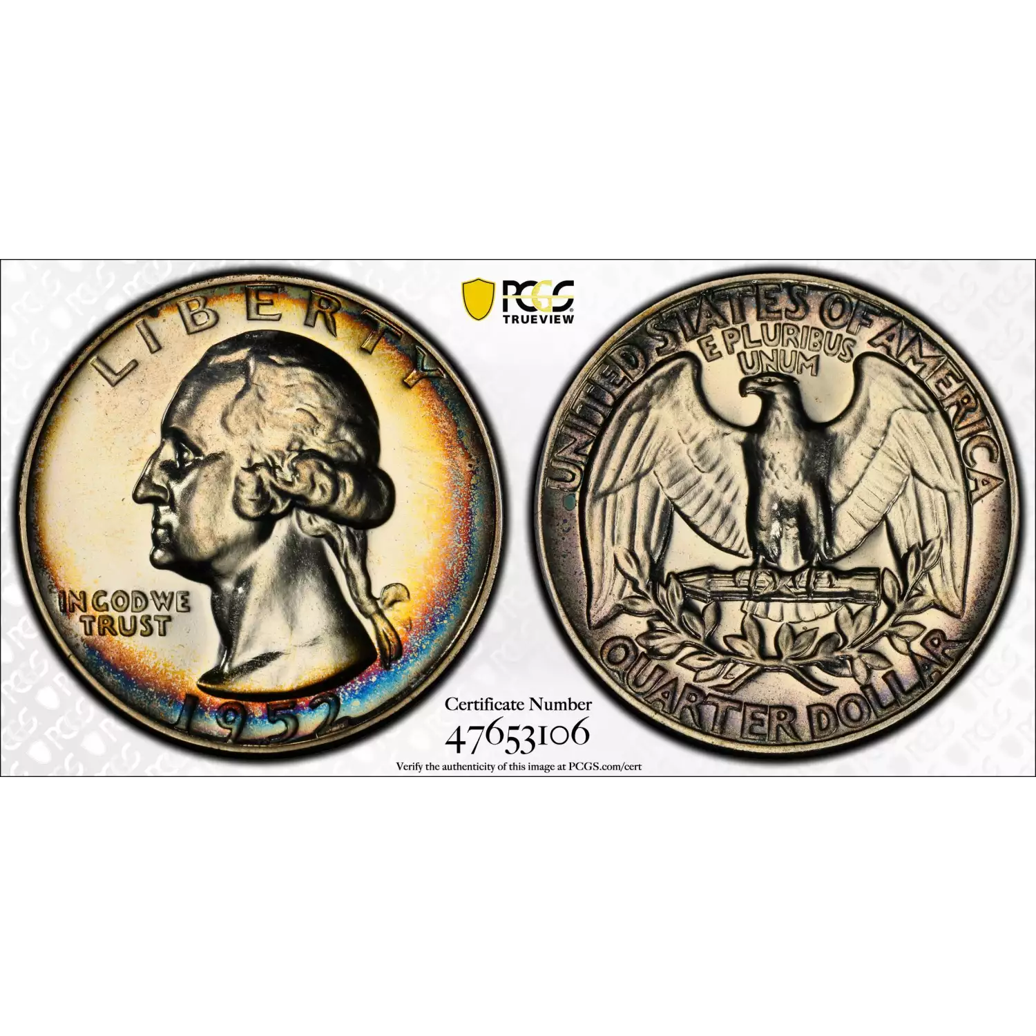 1952 Silver Washington Quarter PCGS PR-66 FS-901 "Superbird" - Old ...