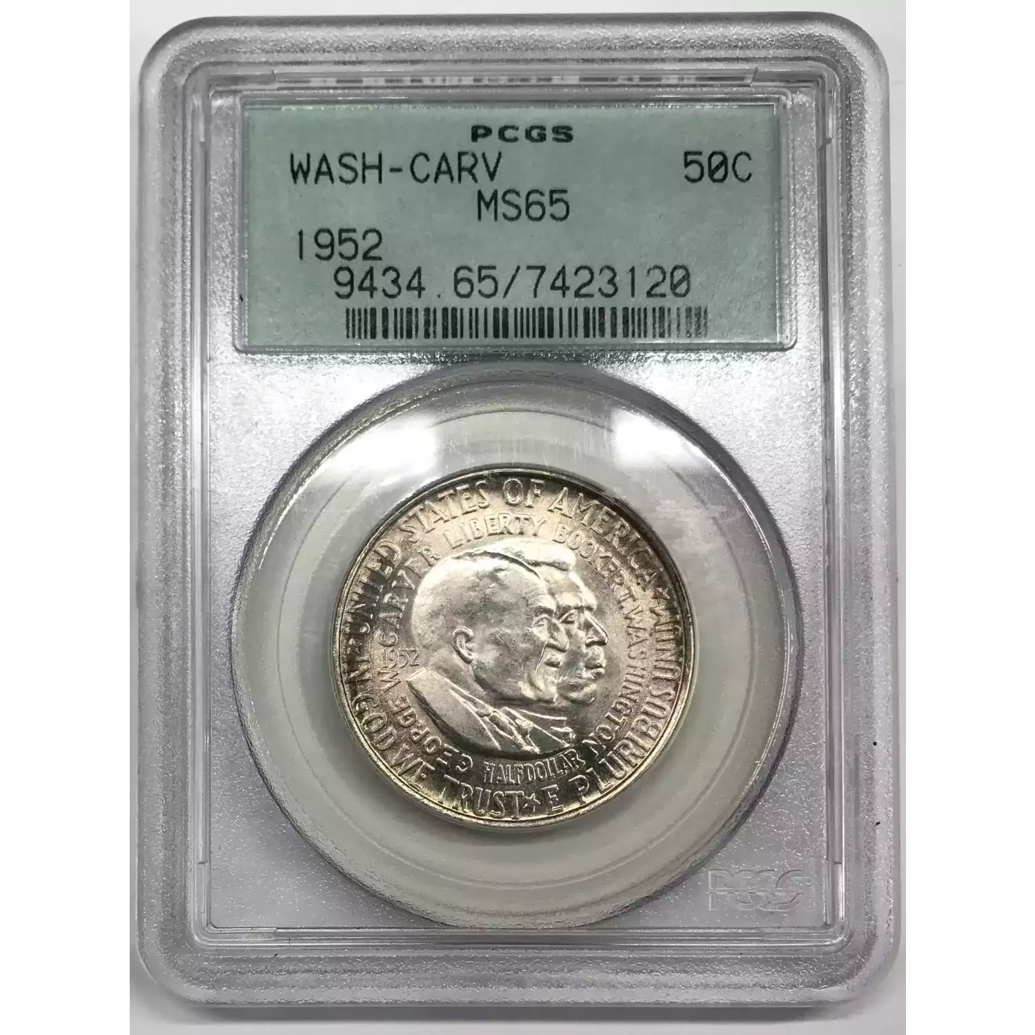 1952 Washington / Carver Commemorative Half Dollar PCGS MS-65 ...