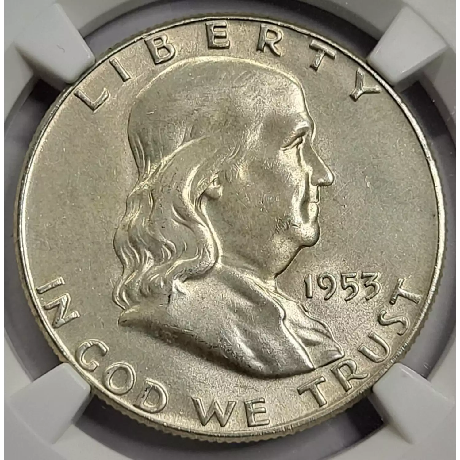 1953 Franklin Half Dollar NGC MS-64 FBL - Old Pueblo Coin