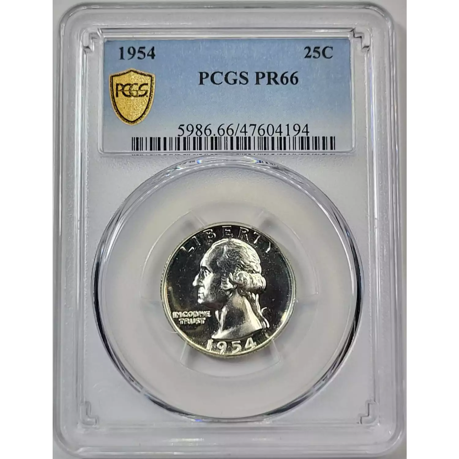 1954 Silver Washington Quarter PCGS PR-66 - Old Pueblo Coin