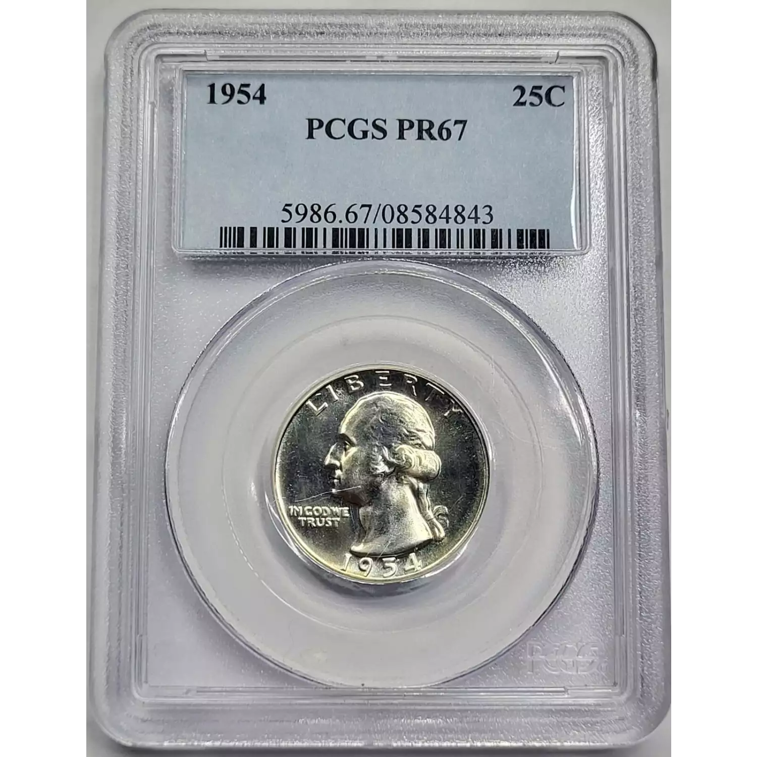 1954 Silver Washington Quarter PCGS PR-67 - Old Pueblo Coin