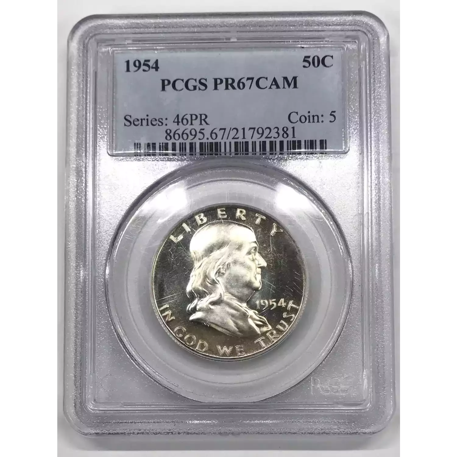 1954 Franklin Half Dollar PCGS PR-67 CAM - Old Pueblo Coin