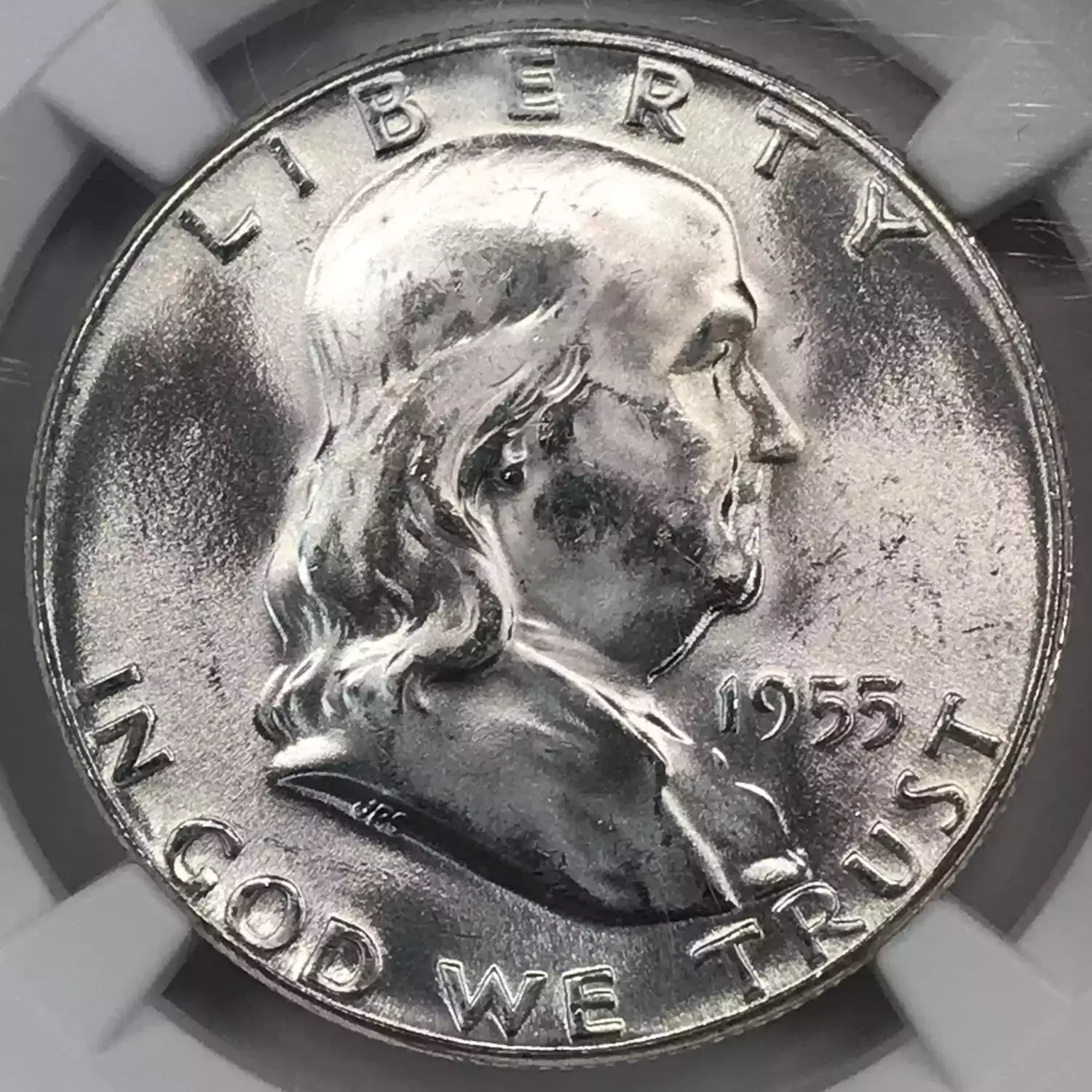1955 Franklin Half Dollar NGC MS-64 - Old Pueblo Coin