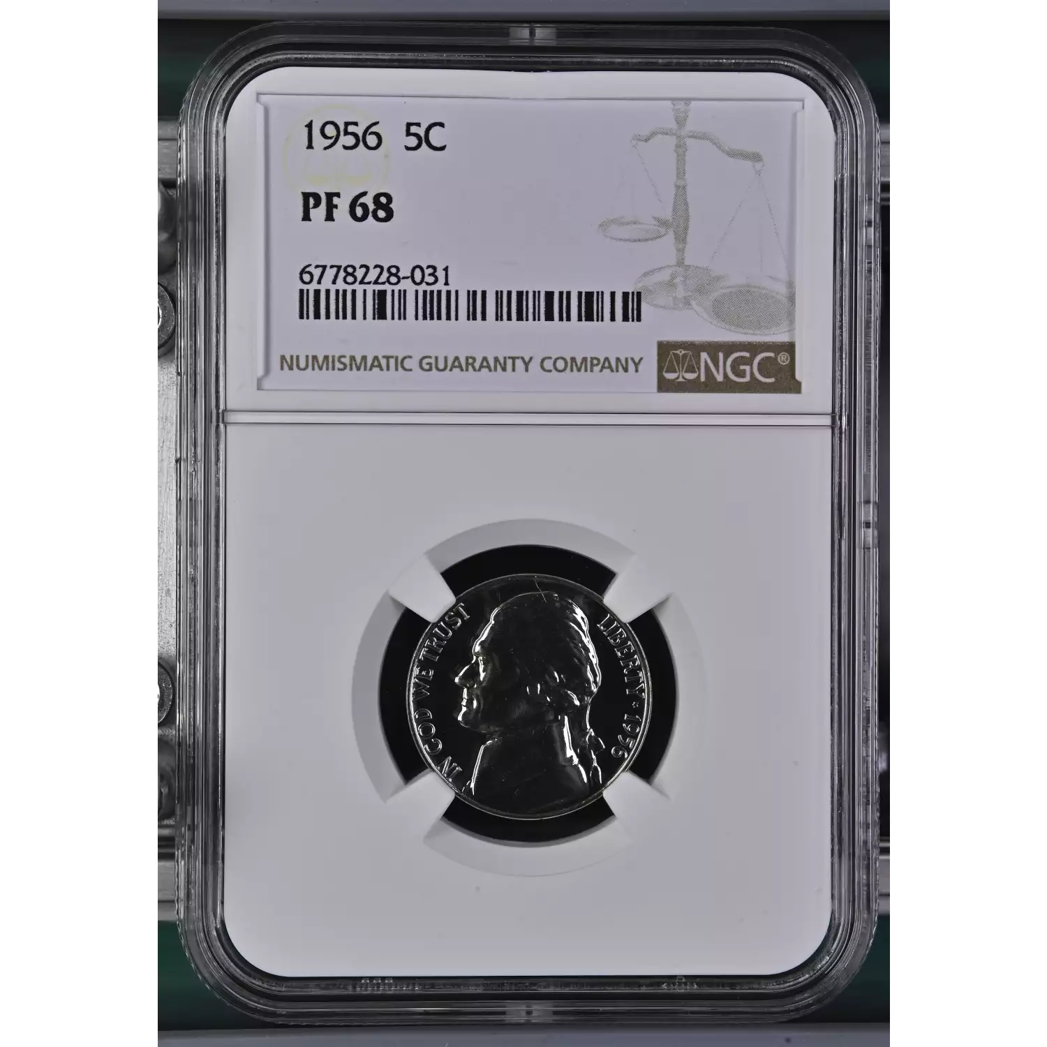 1956 Jefferson Nickel NGC PF-68 - Old Pueblo Coin