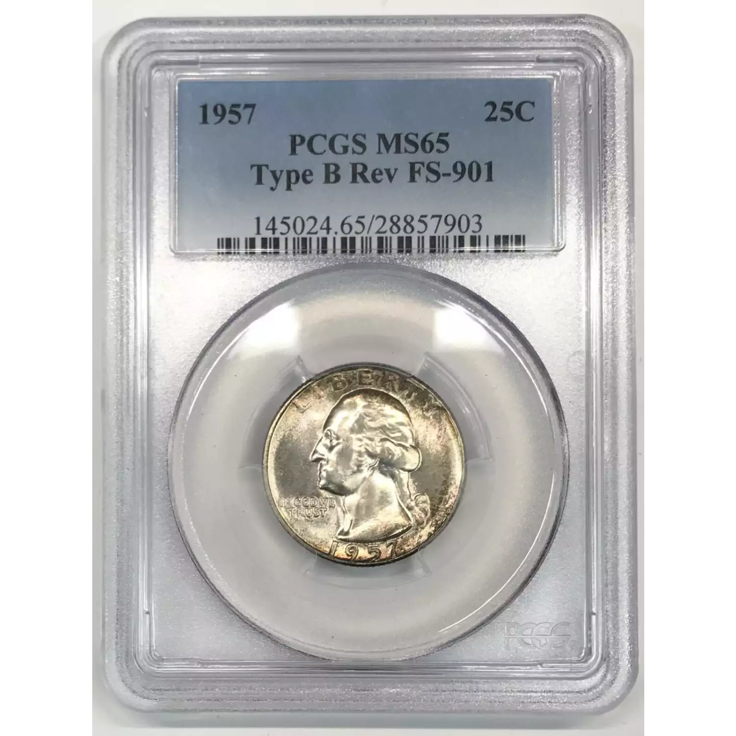 1957 Silver Washington Quarter PCGS MS-65 Type B Rev FS-901 - Old Pueblo Coin