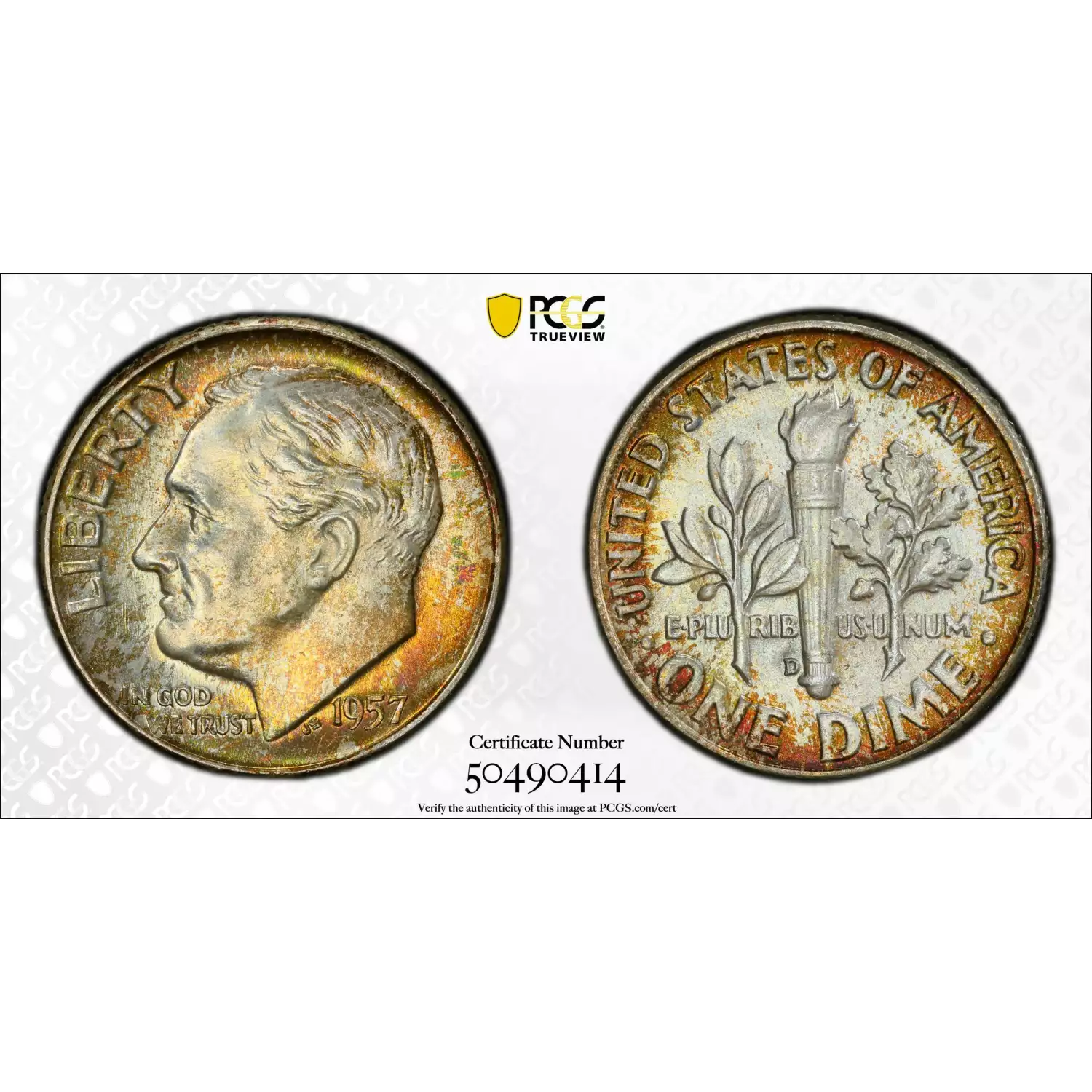 1957-D Roosevelt Dime PCGS MS-67 - Old Pueblo Coin