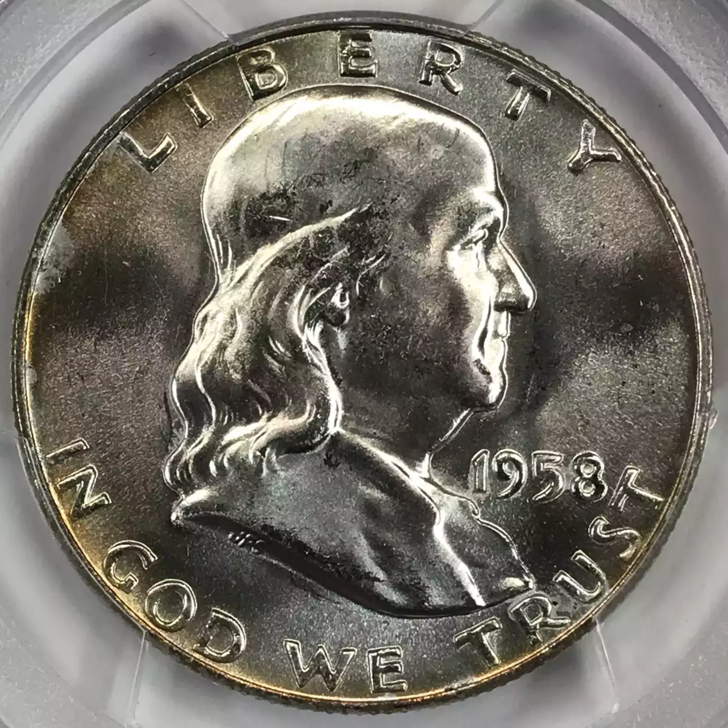 1958-D Franklin Half Dollar PCGS MS-64 FBL - Old Pueblo Coin