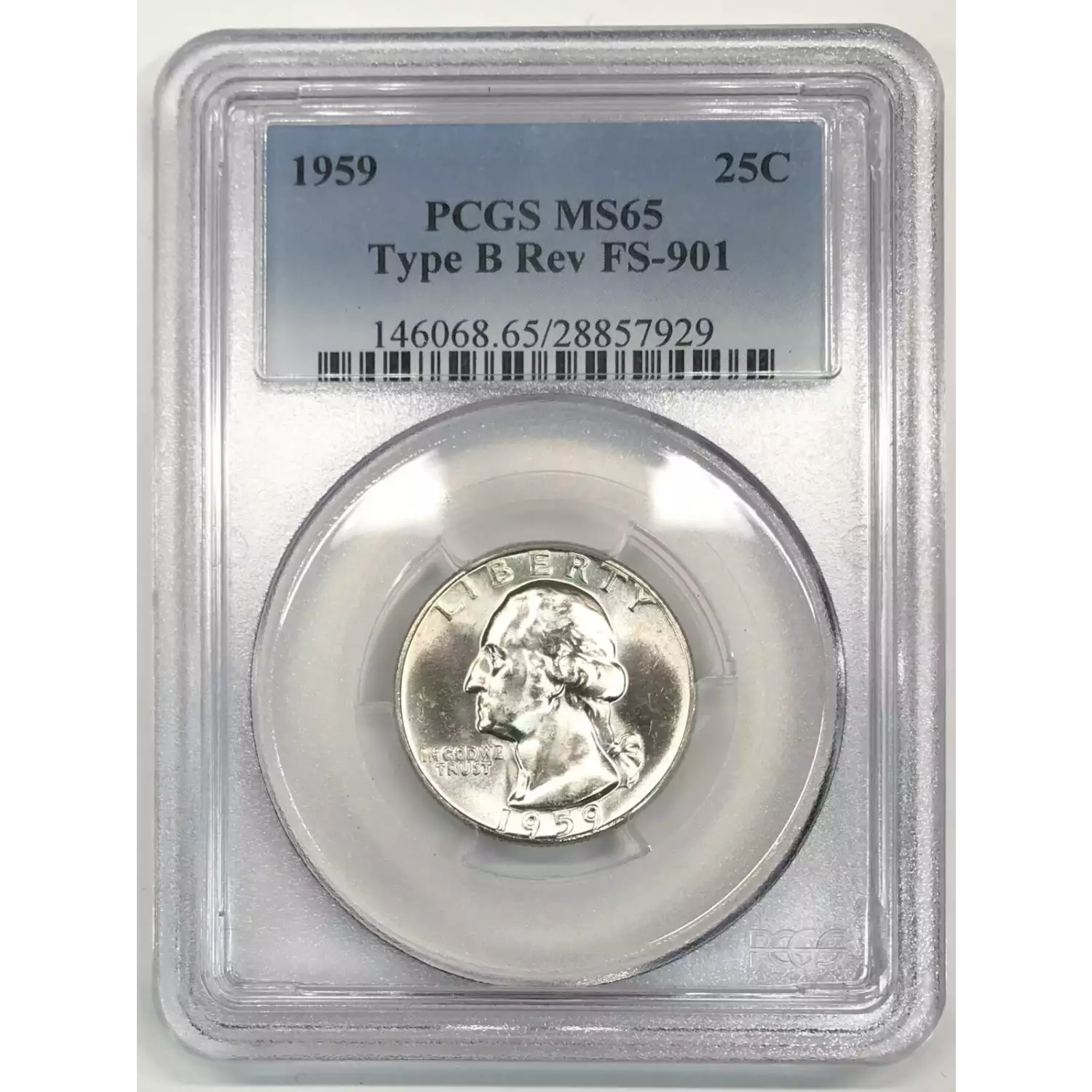 1959 Silver Washington Quarter PCGS MS-65 Type B Rev FS-901 - Old Pueblo Coin