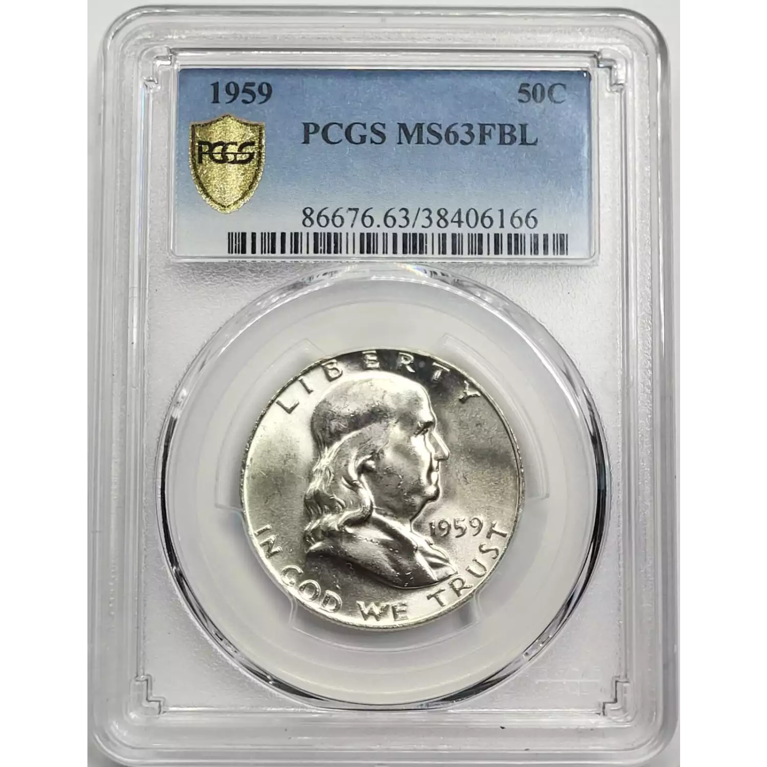 1959 Franklin Half Dollar PCGS MS-63 FBL - Old Pueblo Coin