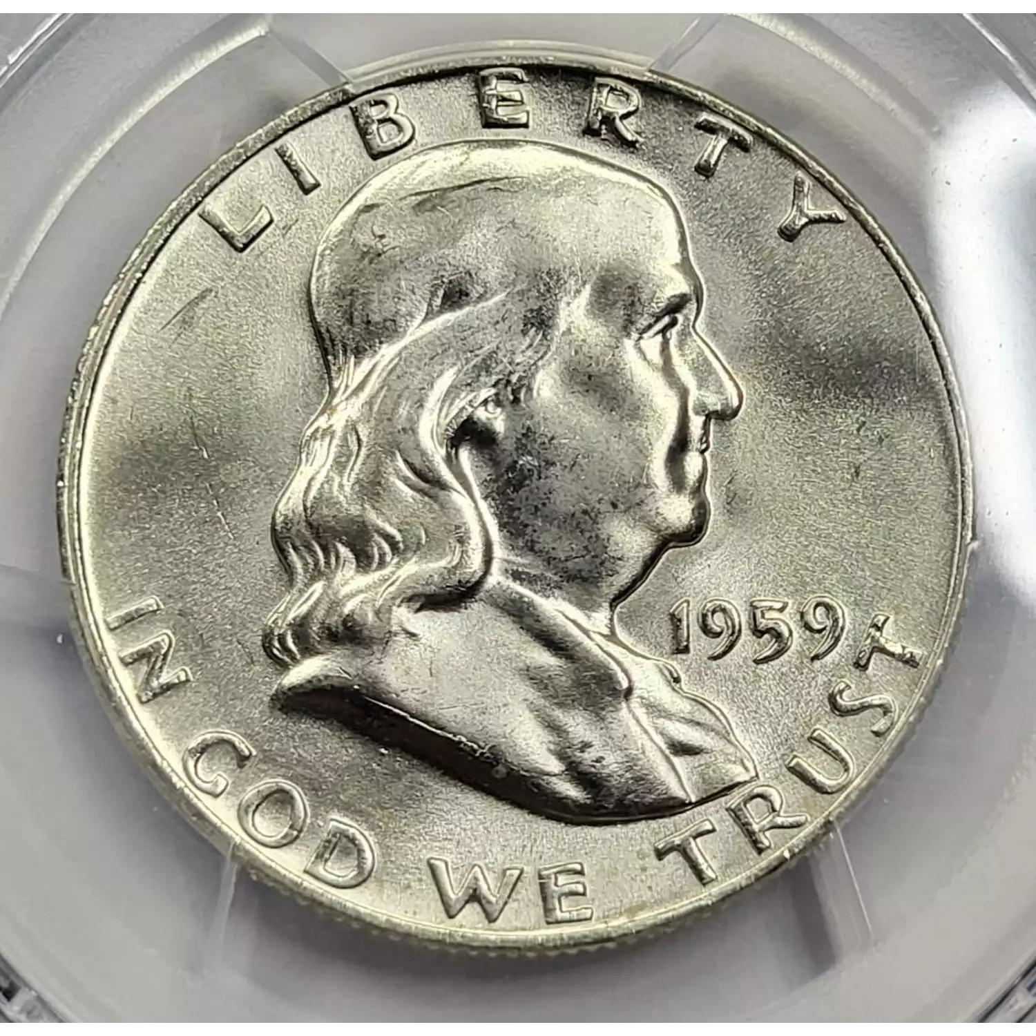 1959-D Franklin Half Dollar PCGS MS-64 FBL - Old Pueblo Coin