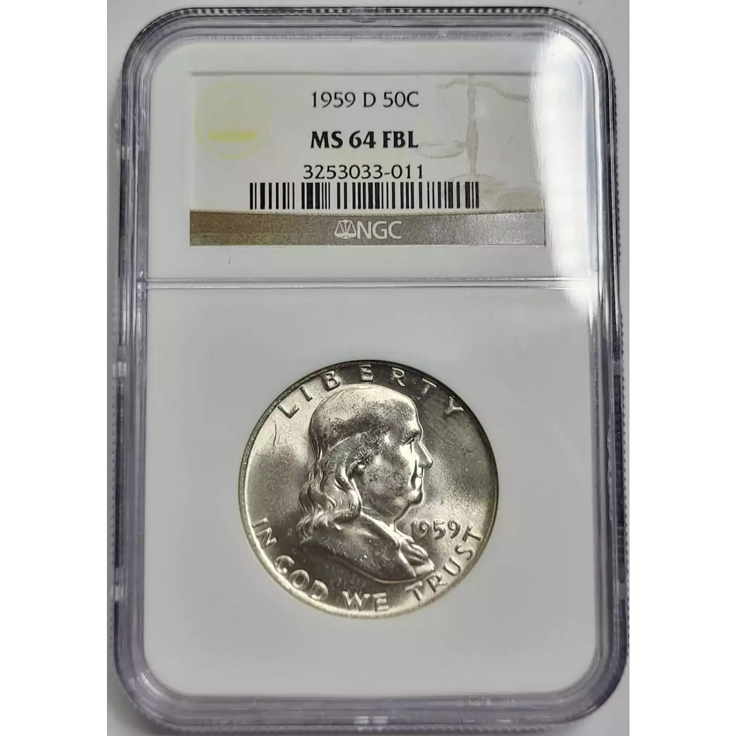 1959-D NGC MS-64 FBL Franklin Half Dollar - Old Pueblo Coin