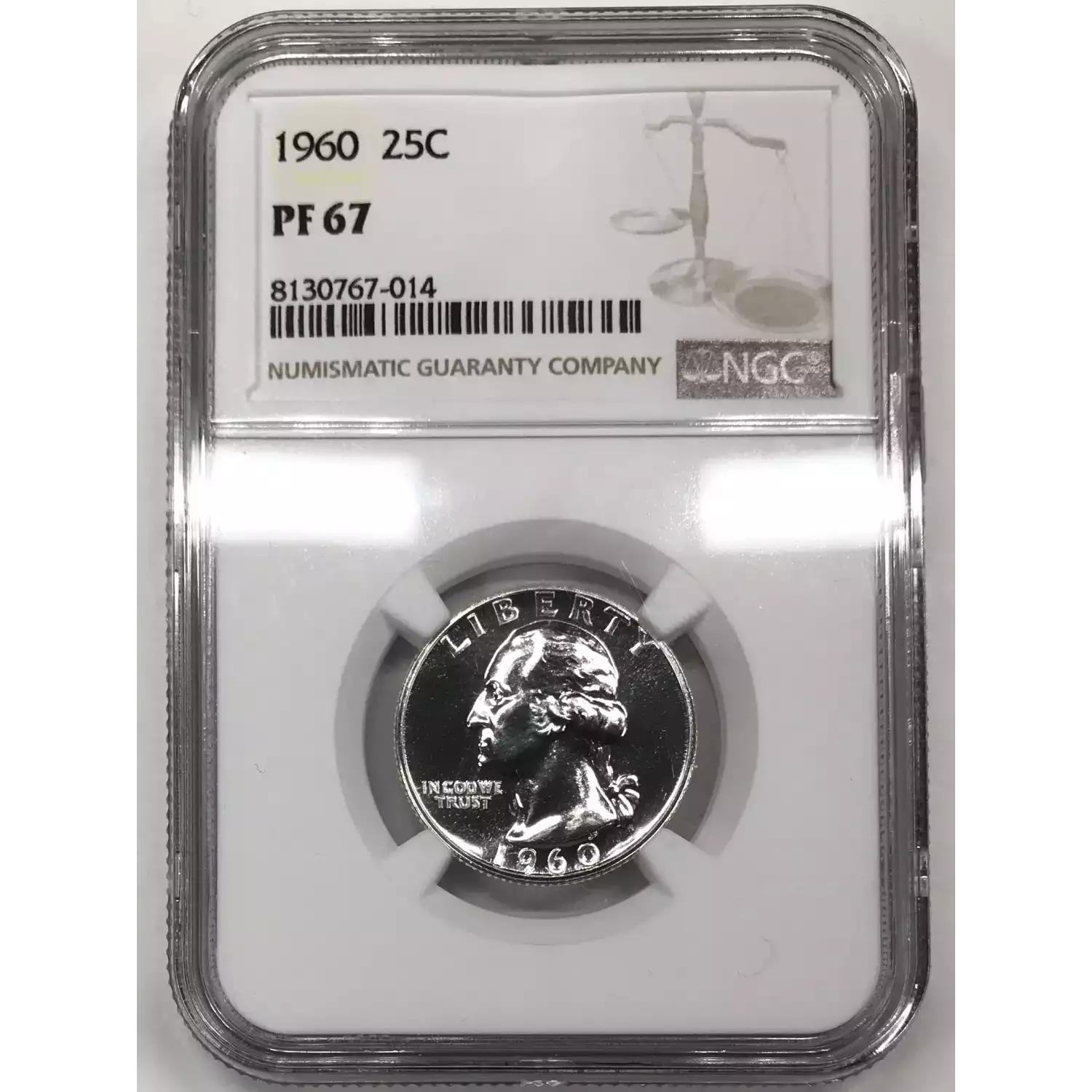1960 Silver Washington Quarter NGC PF-67 - Old Pueblo Coin