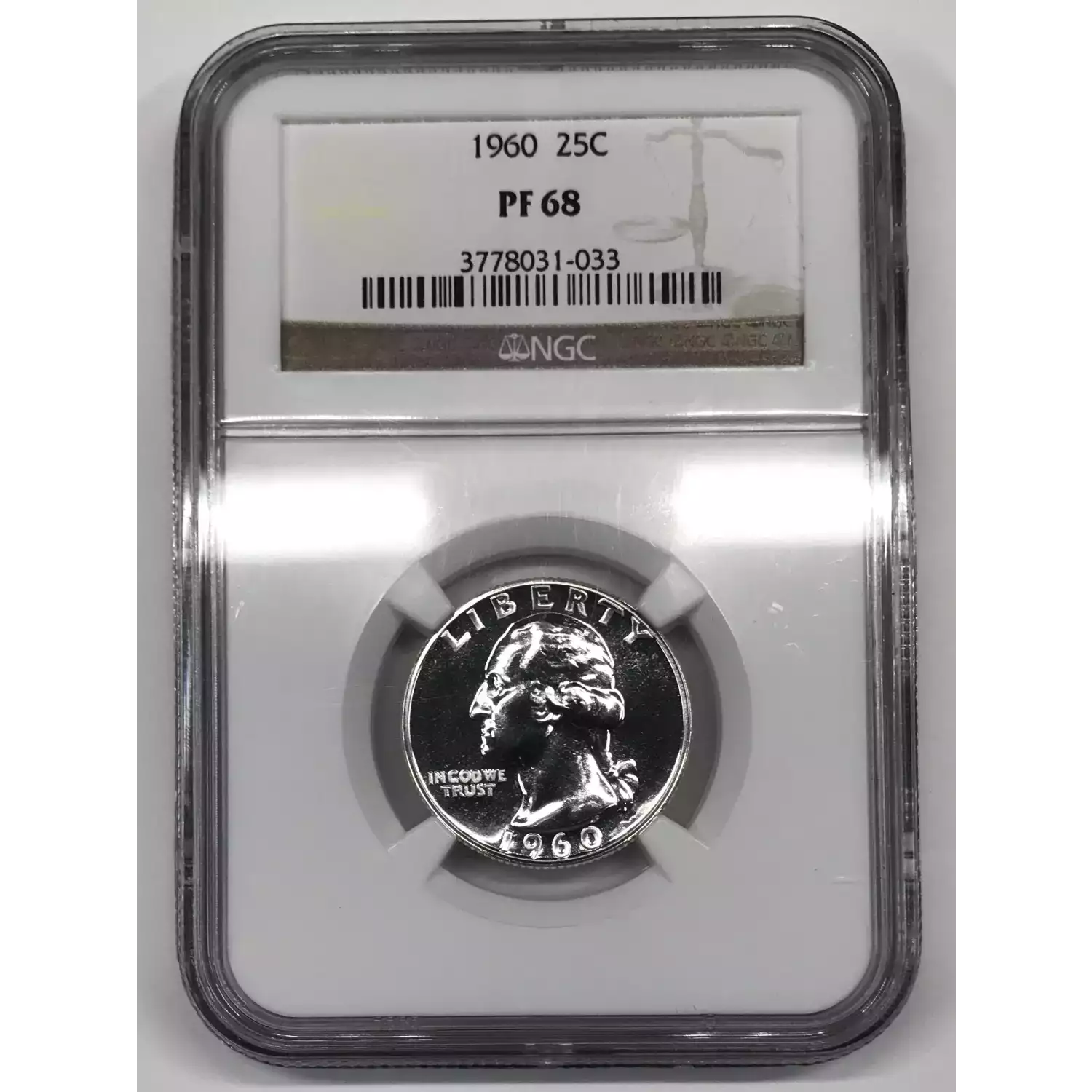 1960 Silver Washington Quarter NGC PF-68 - Old Pueblo Coin