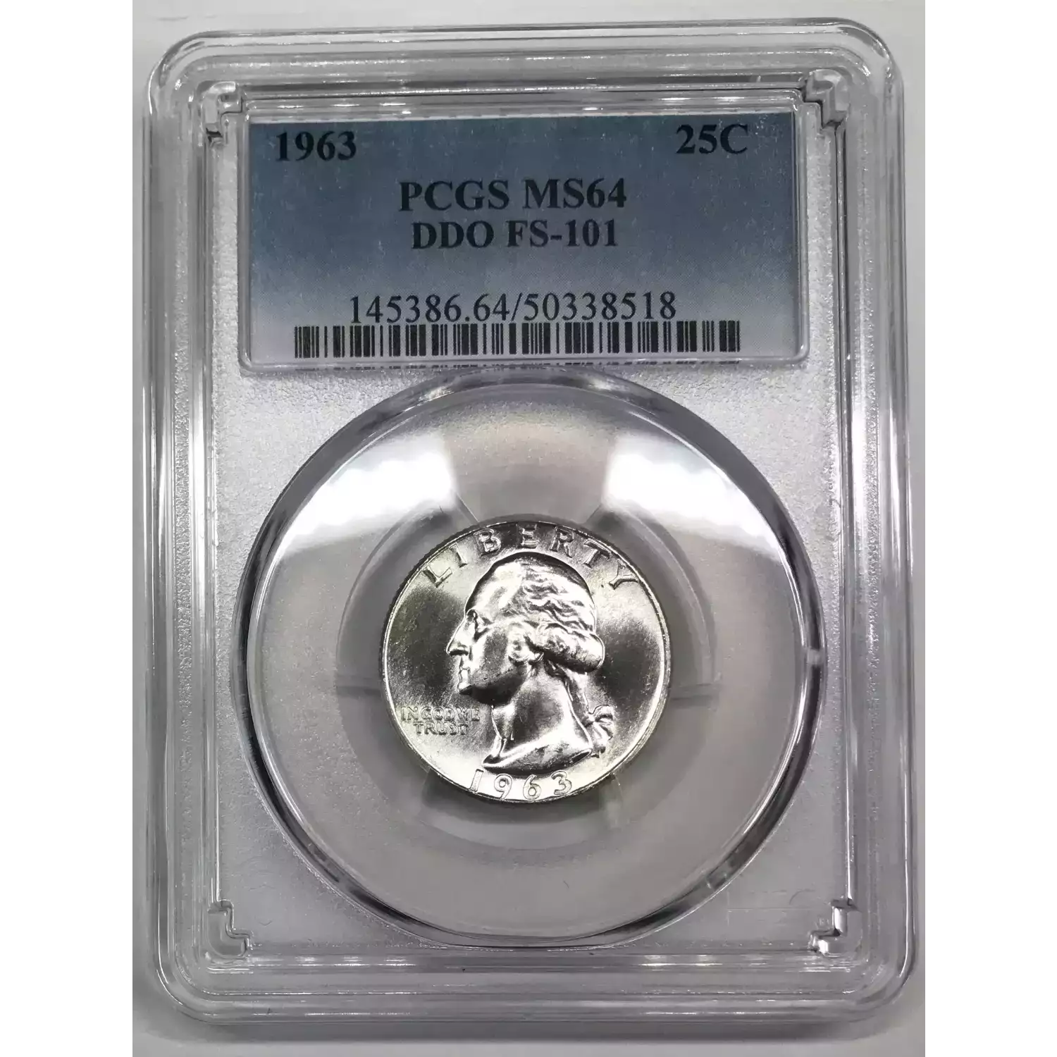 1963 Silver Washington Quarter PCGS MS-64 DDO FS-101 - Old Pueblo Coin