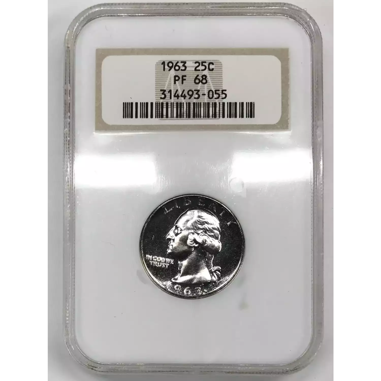 1963 Silver Washington Quarter NGC PF-68 - Old Pueblo Coin
