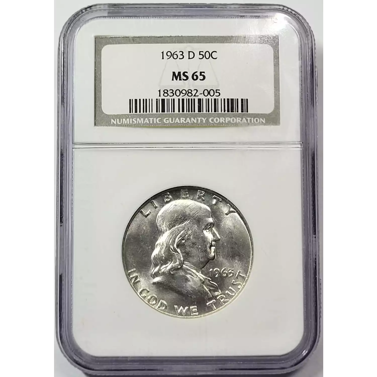 1963-D Franklin Half Dollar NGC MS-65 - Old Pueblo Coin