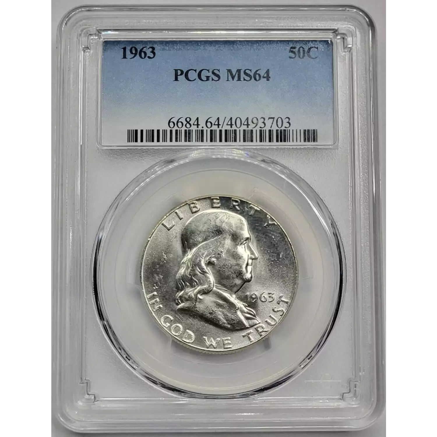 1963 Franklin Half Dollar PCGS MS-64 - Old Pueblo Coin