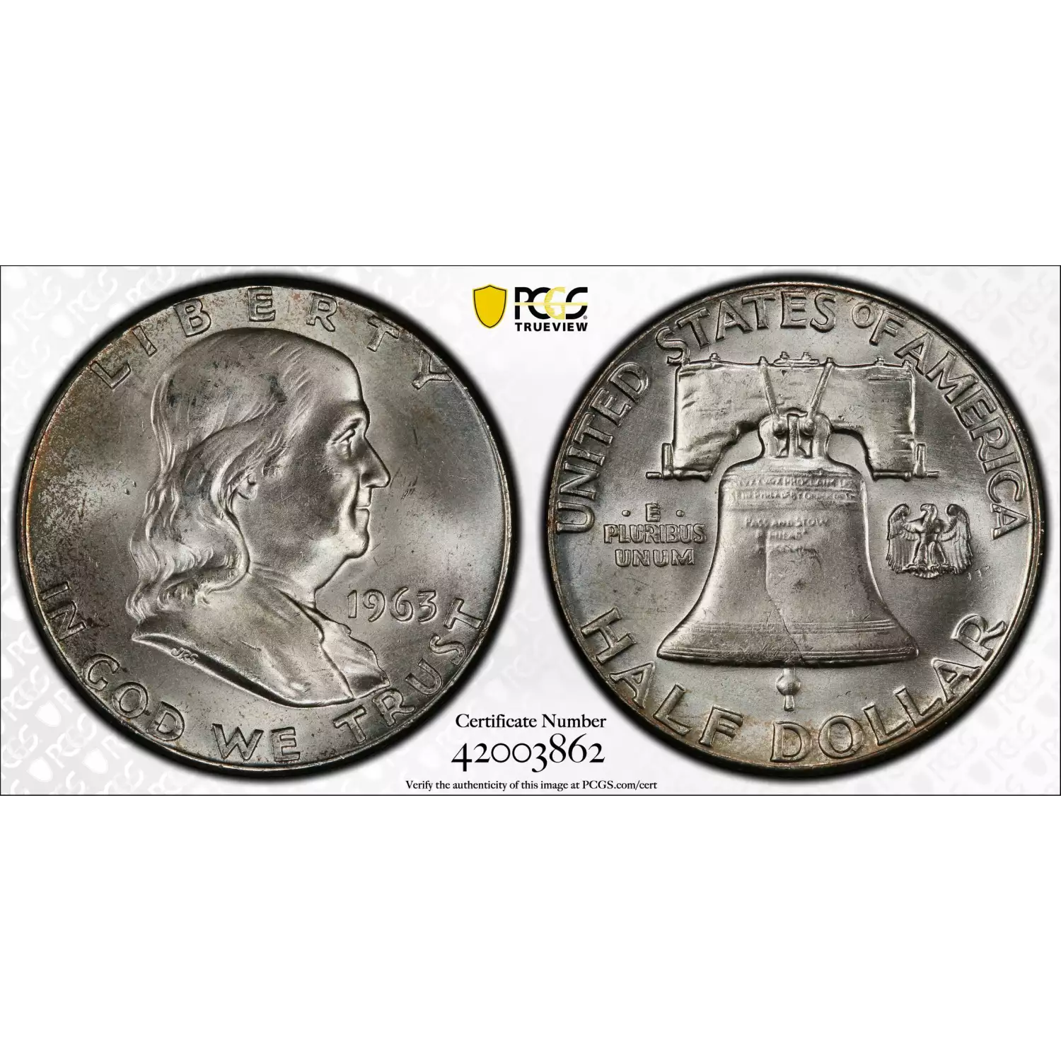 1963 Franklin Half Dollar PCGS MS-65 - Old Pueblo Coin