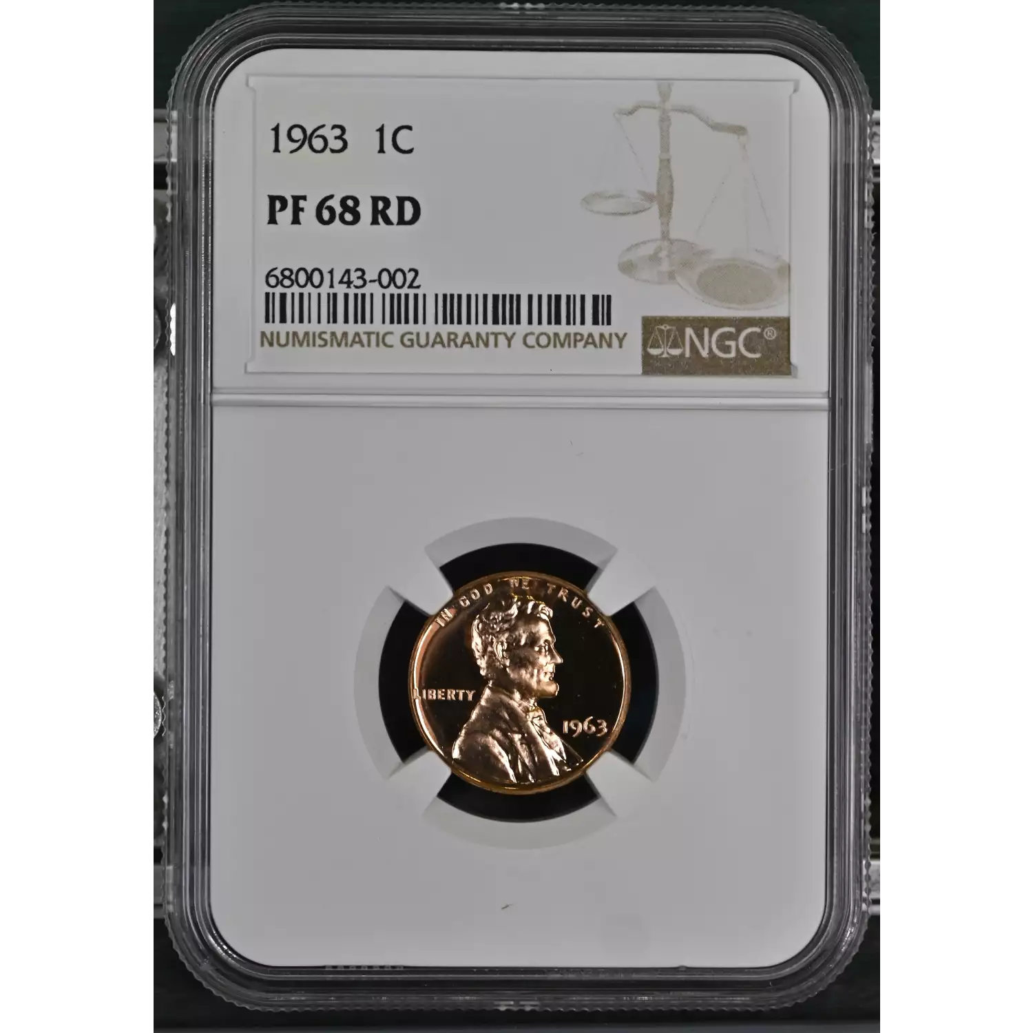 1963 Lincoln Memorial Cent NGC PF-68 RD - Old Pueblo Coin