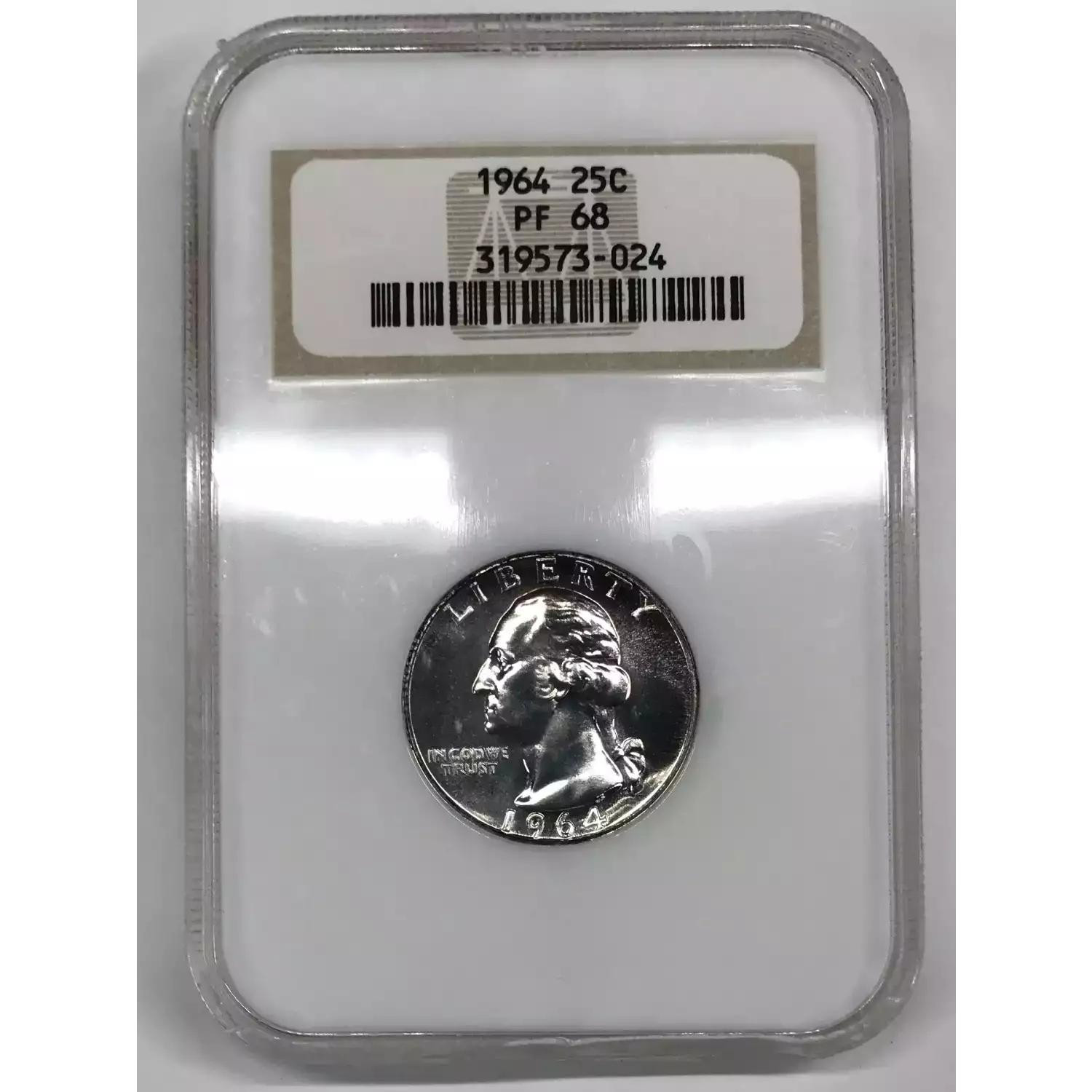 1964 Silver Washington Quarter NGC PF-68 - Old Pueblo Coin