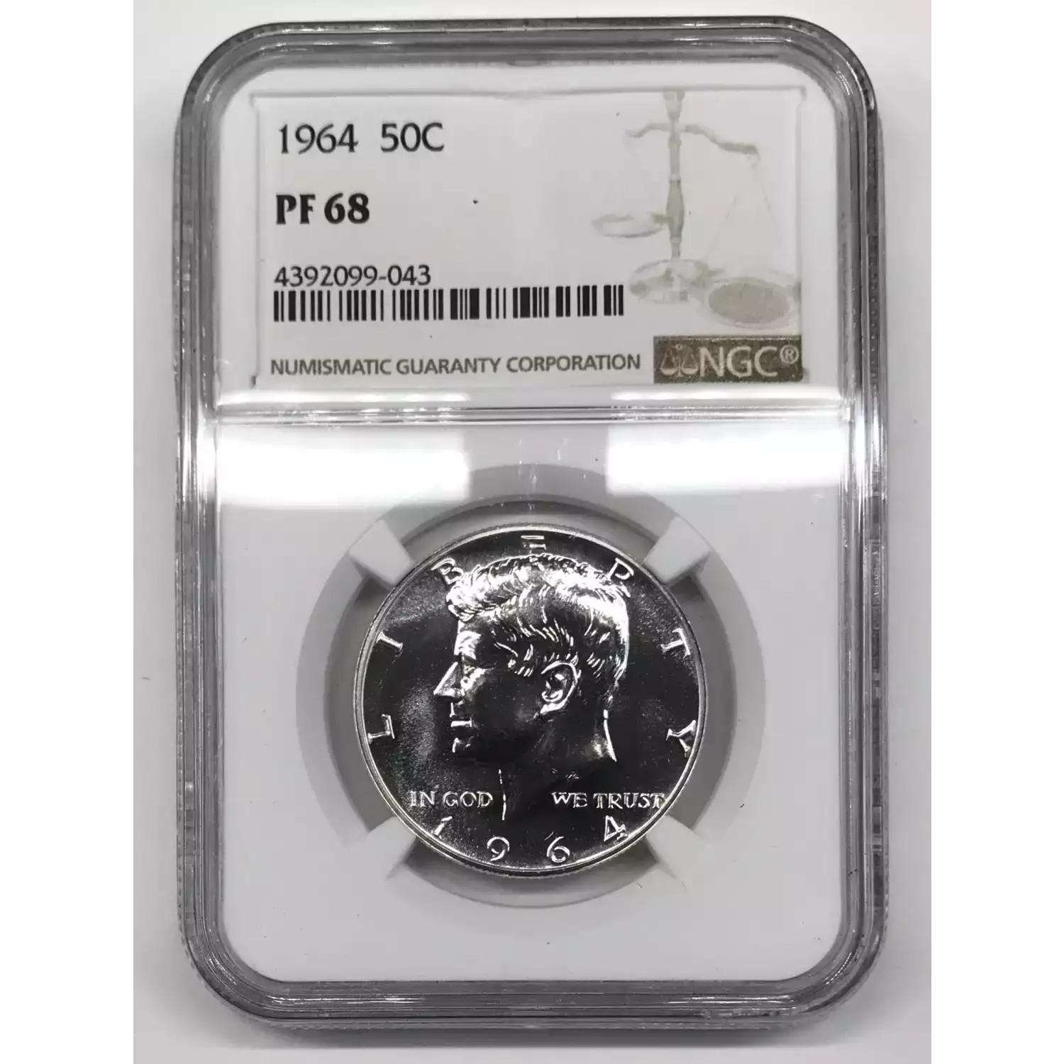 1964 Silver Kennedy Half Dollar NGC PF-68 - Old Pueblo Coin