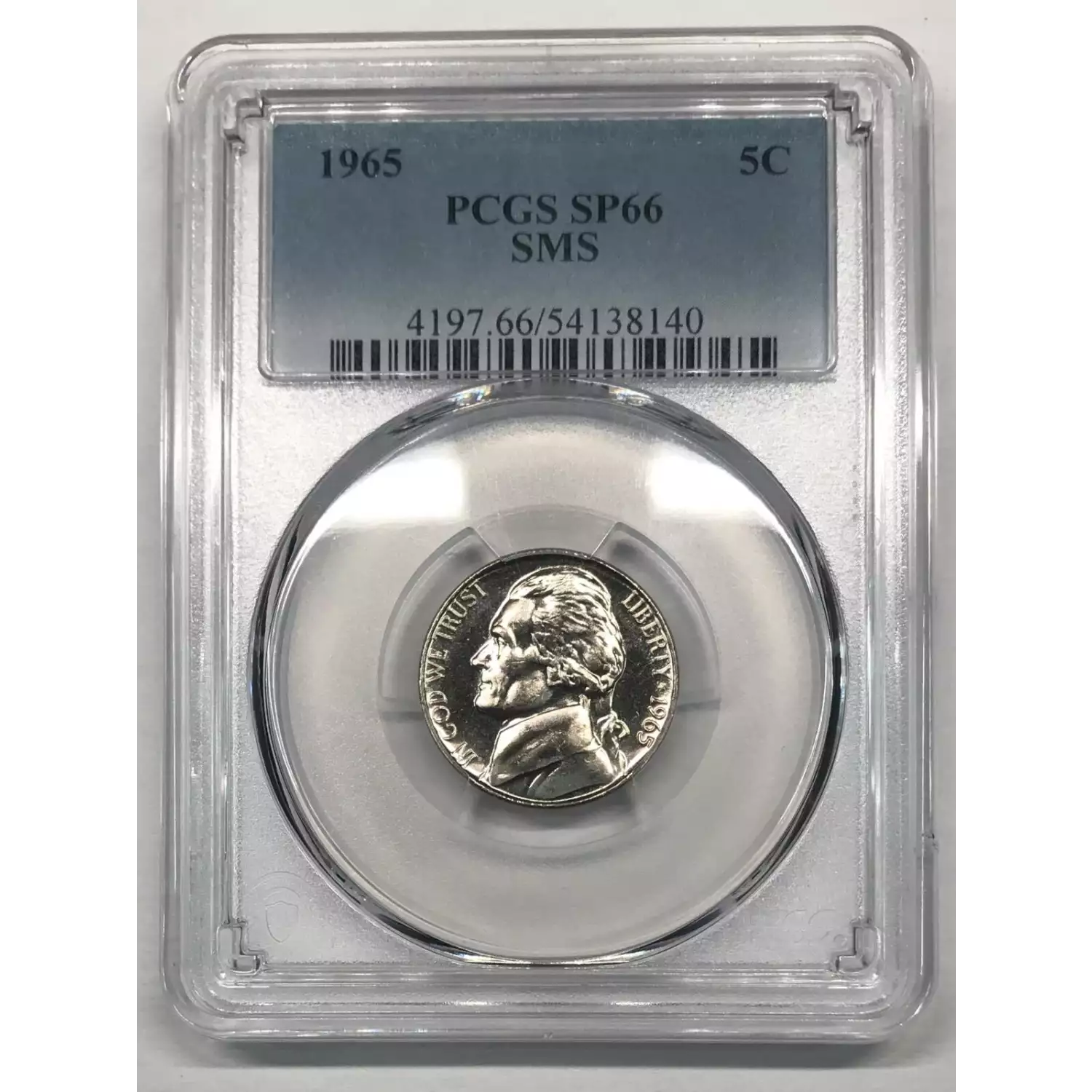 1965 Jefferson Nickel PCGS SP-66 SMS - Old Pueblo Coin