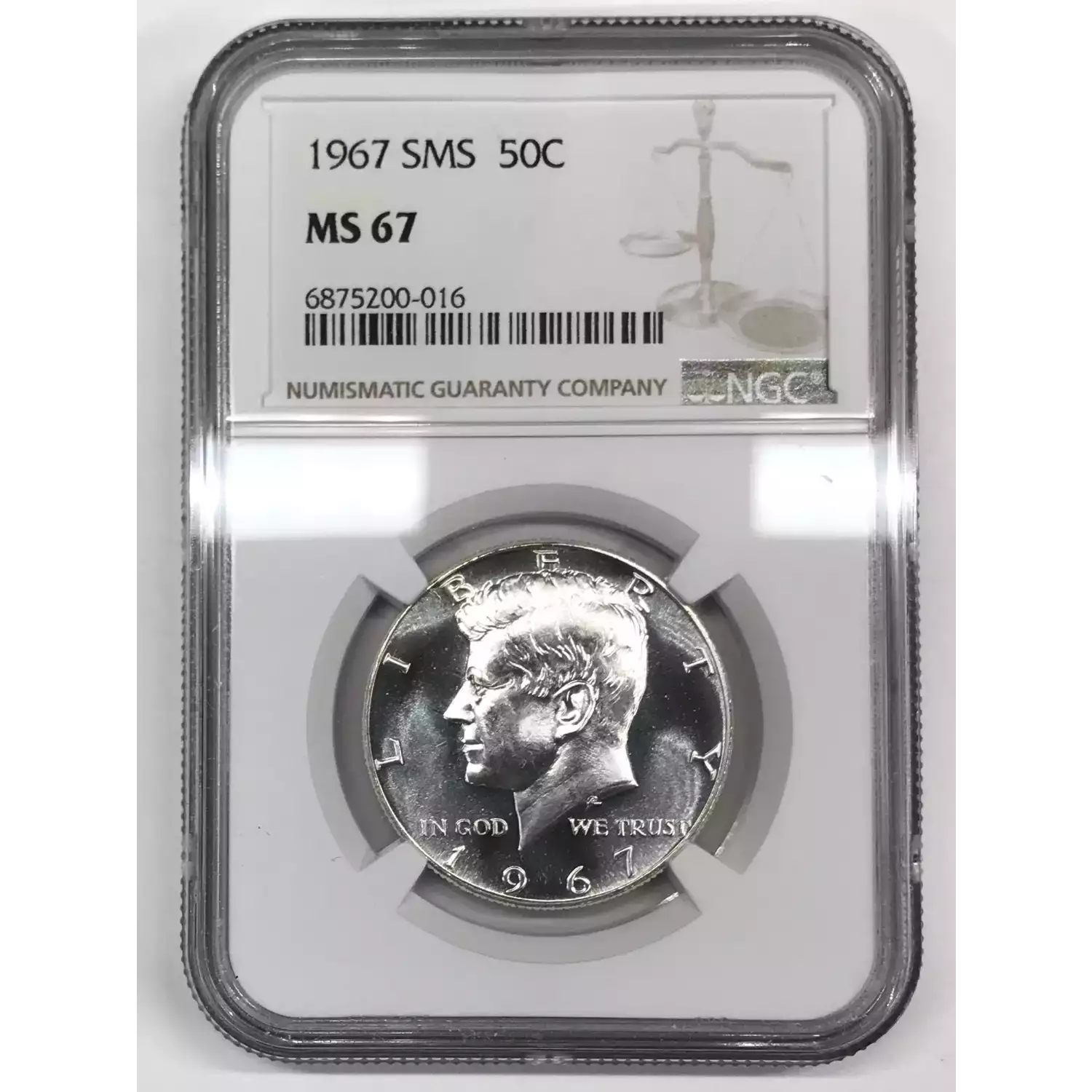 1967 Silver Clad Kennedy Half Dollar NGC MS-67 SMS - Old Pueblo Coin