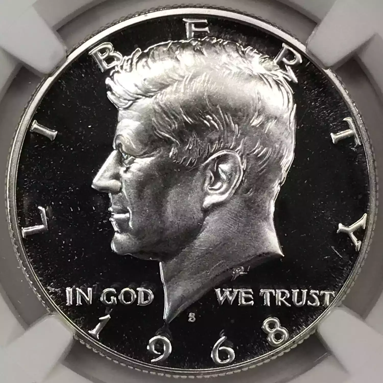 1968-S Silver Clad Kennedy Half Dollar NGC PF-68 CAMEO - Old Pueblo Coin