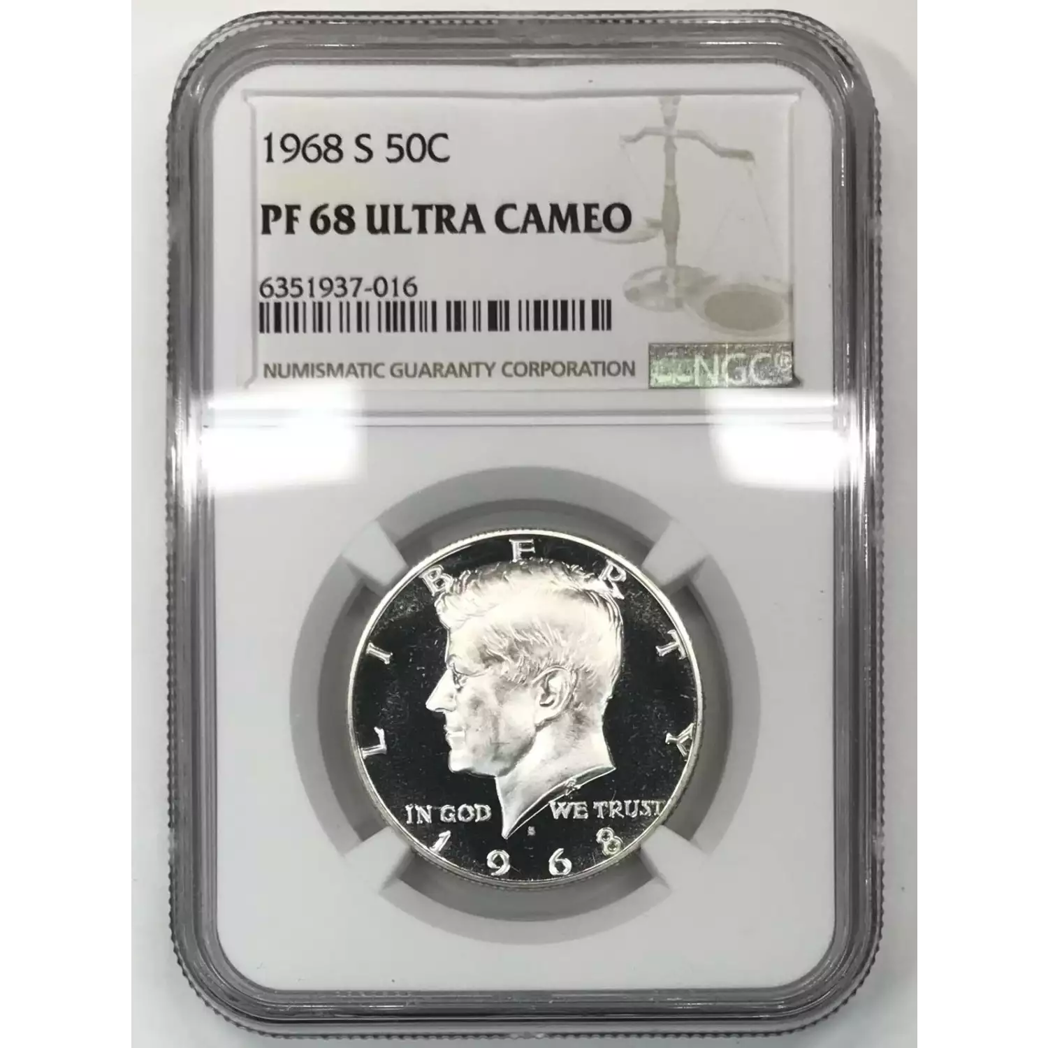 1968-S Silver Clad Kennedy Half Dollar NGC PF-68 ULTRA CAMEO - Old ...