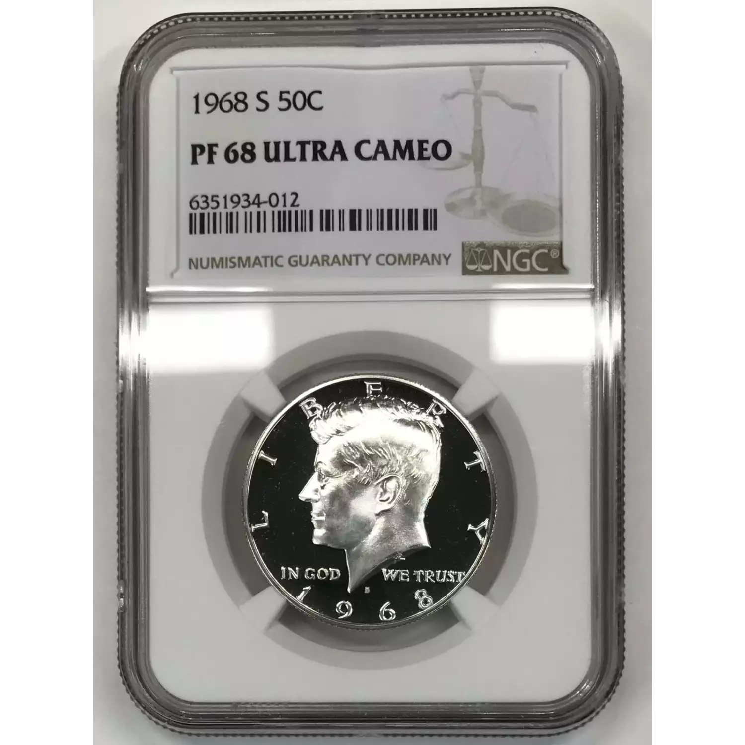 1968-S Silver Clad Kennedy Half Dollar NGC PF-68 ULTRA CAMEO - Old ...