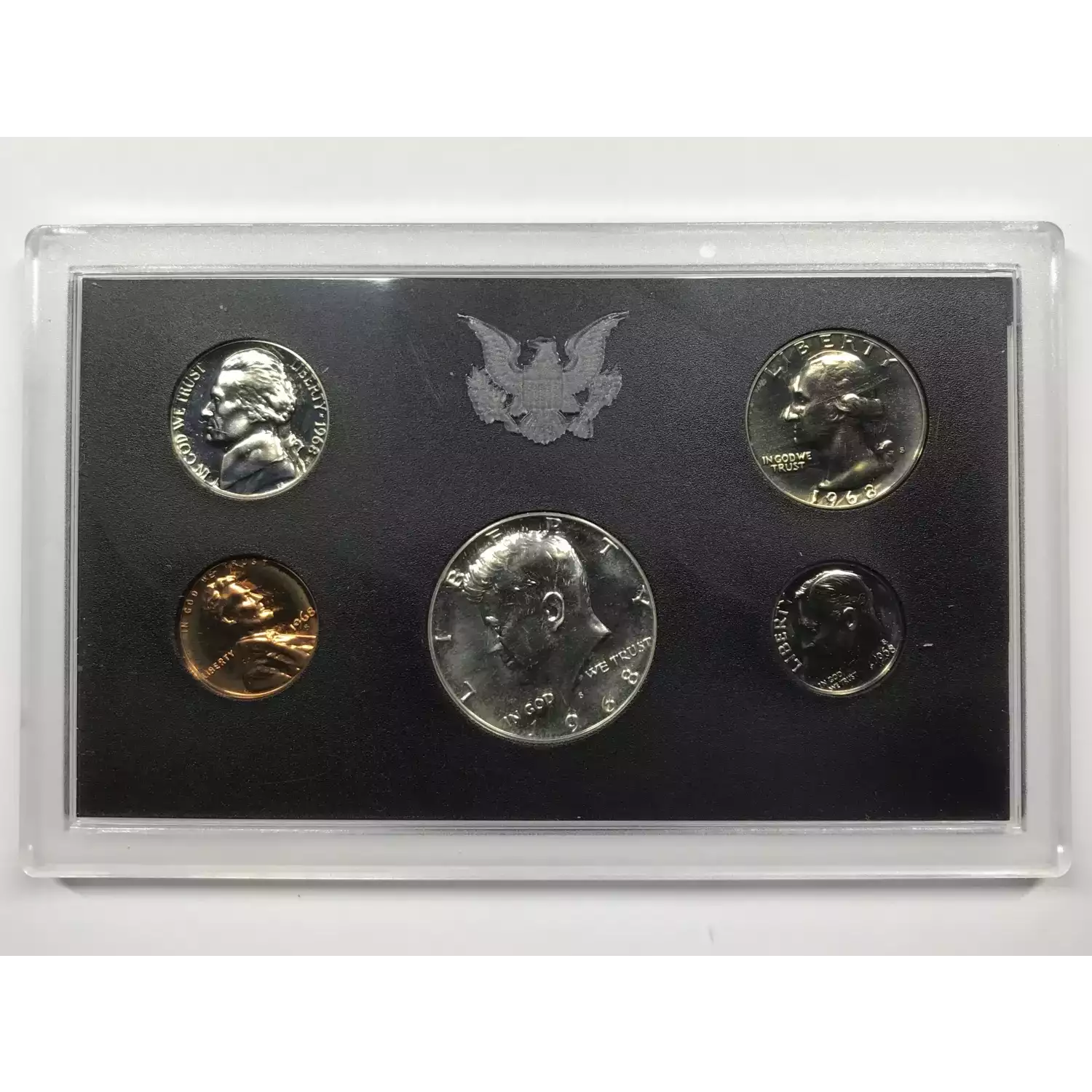 1968 US Mint Proof Set w OGP Box - 40% Silver Kennedy Half Dollar - Old ...