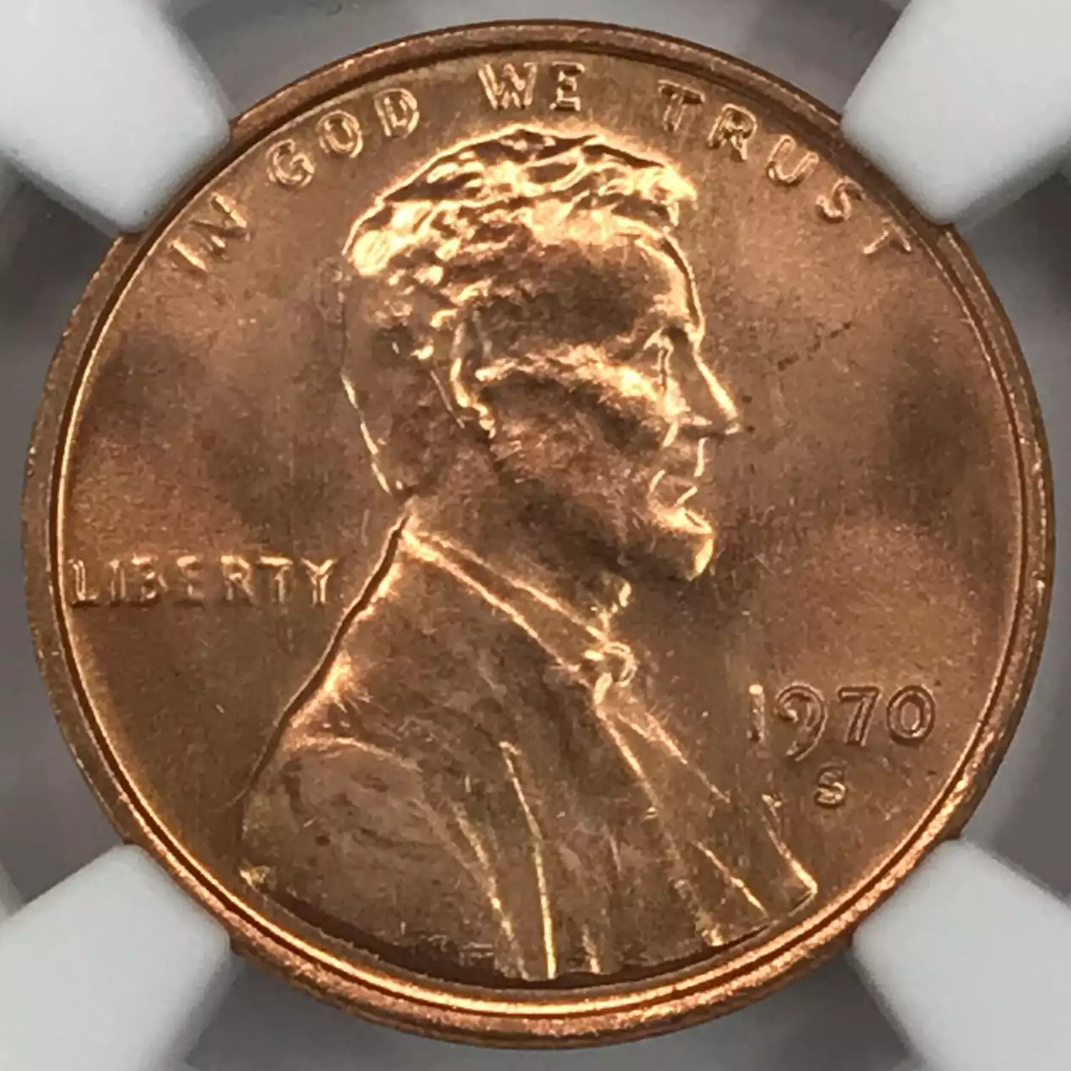 1970-S Lincoln Memorial Cent NGC MS-65 RD Small Date - Old Pueblo Coin
