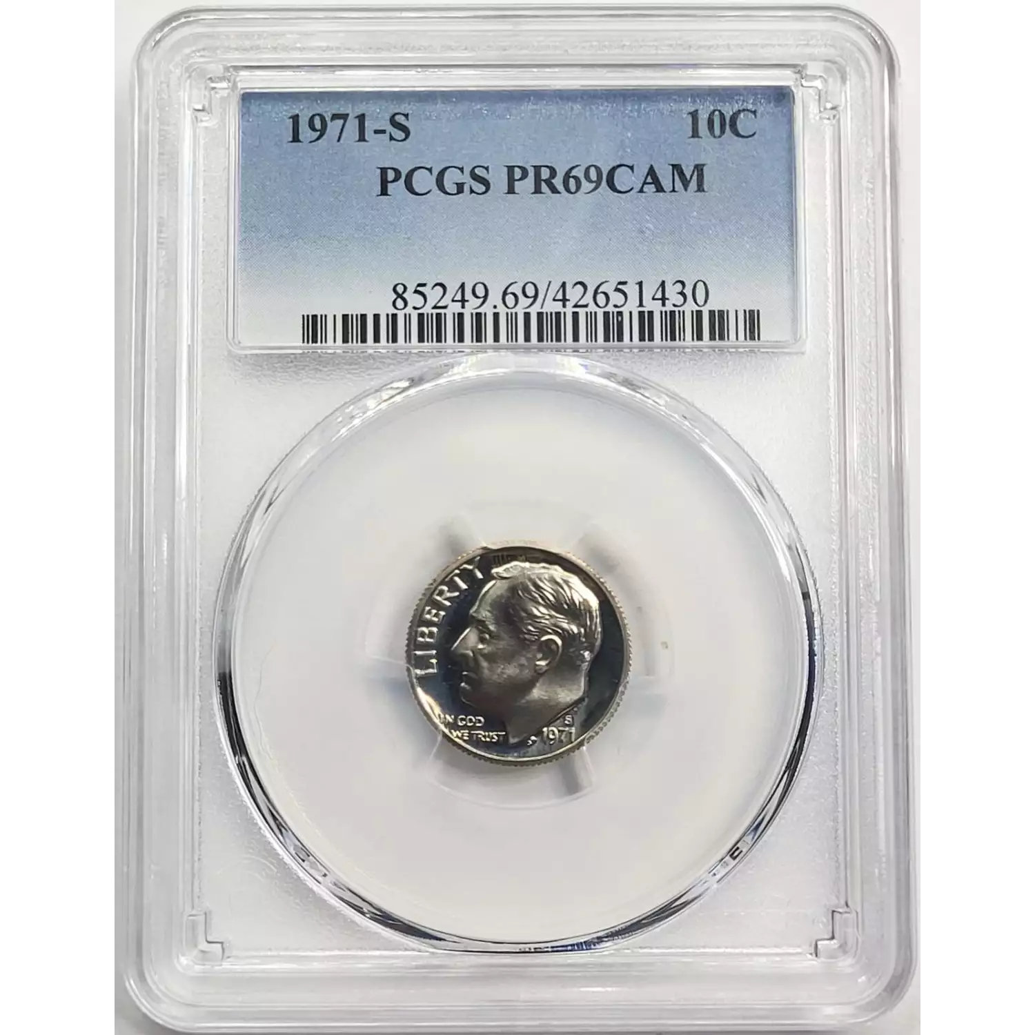 1971-S Roosevelt Dime PCGS PR-69 CAM - Old Pueblo Coin