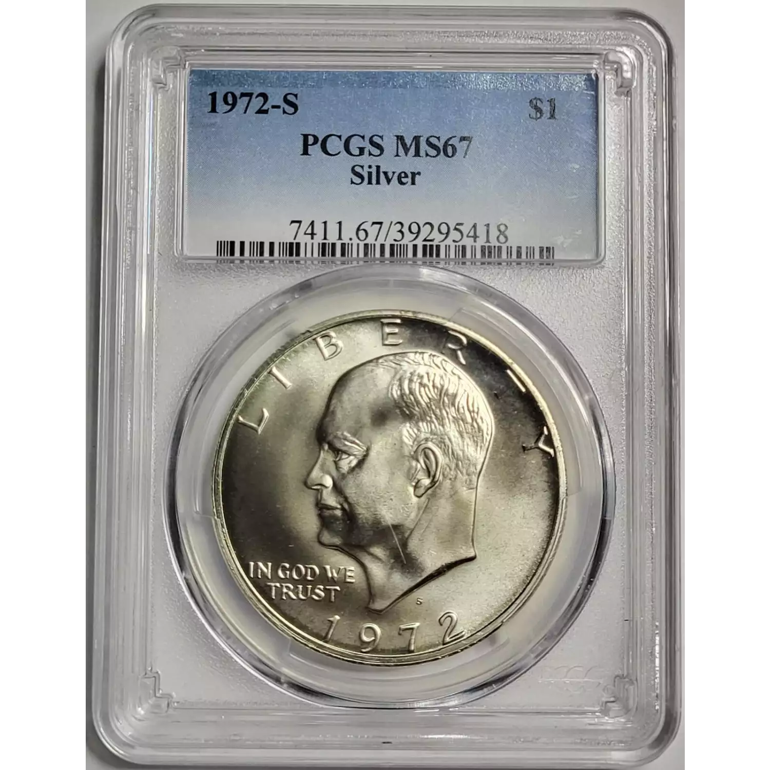 1972-S Silver Ike Eisenhower Dollar PCGS MS-67 Silver - Old Pueblo Coin