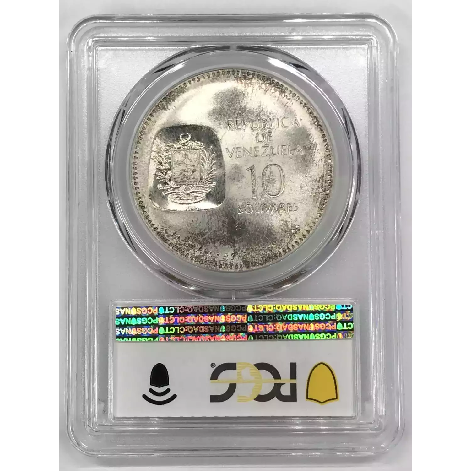 1973 VENEZUELA Silver 10 BOLIVARES PCGS MS-65 Simon Bolivar Centennial - Old Pueblo Coin