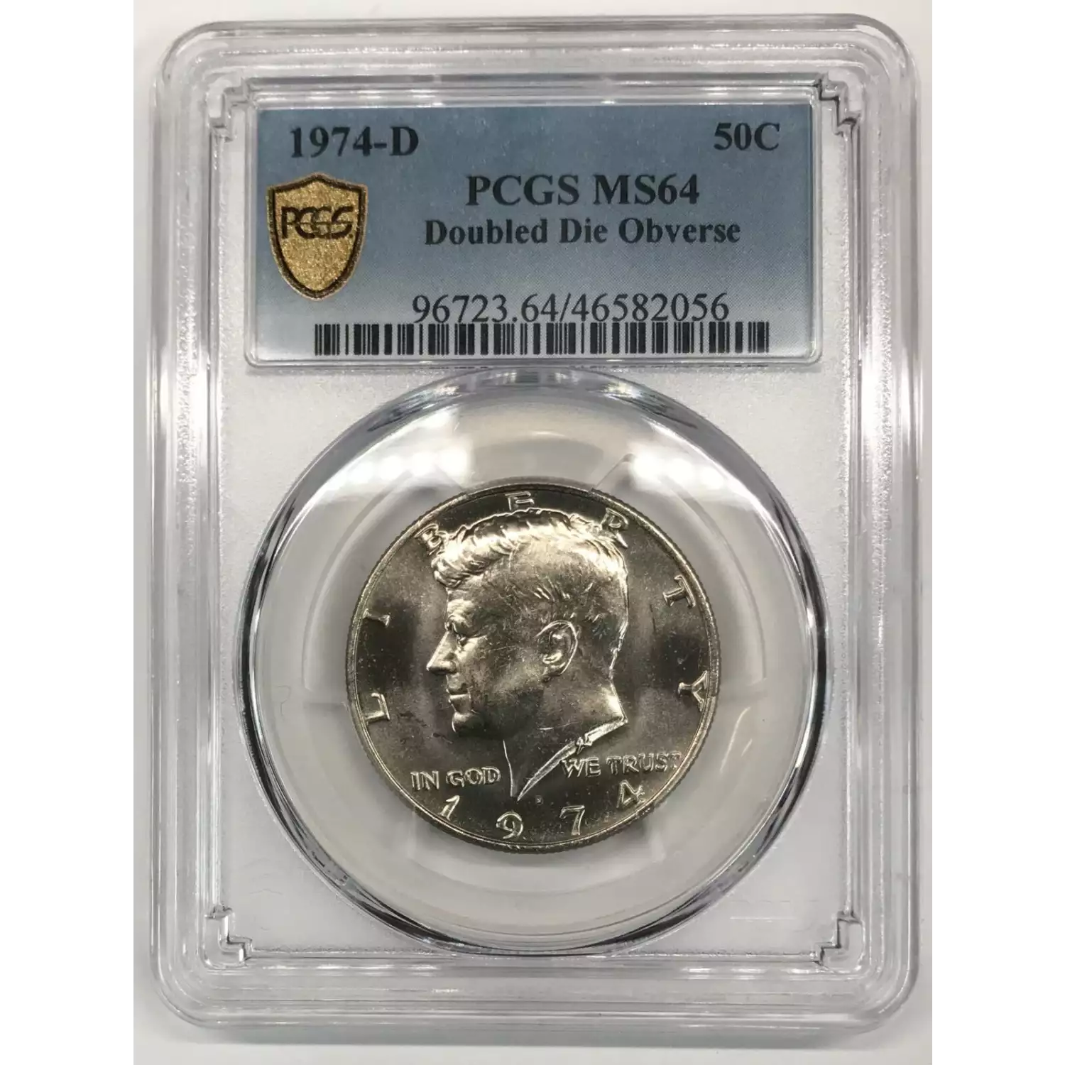 1974-D Kennedy Half Dollar PCGS MS-64 Doubled Die Obverse DDO FS-101 ...