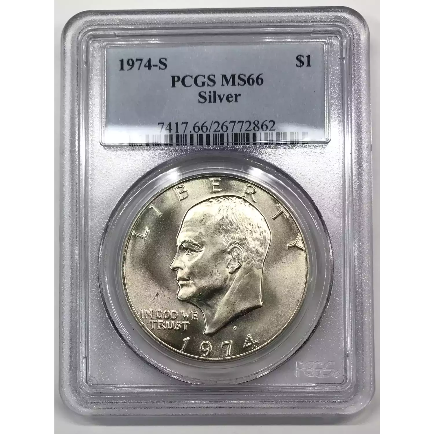 1974-S Silver Ike Eisenhower Dollar PCGS MS-66 - Old Pueblo Coin