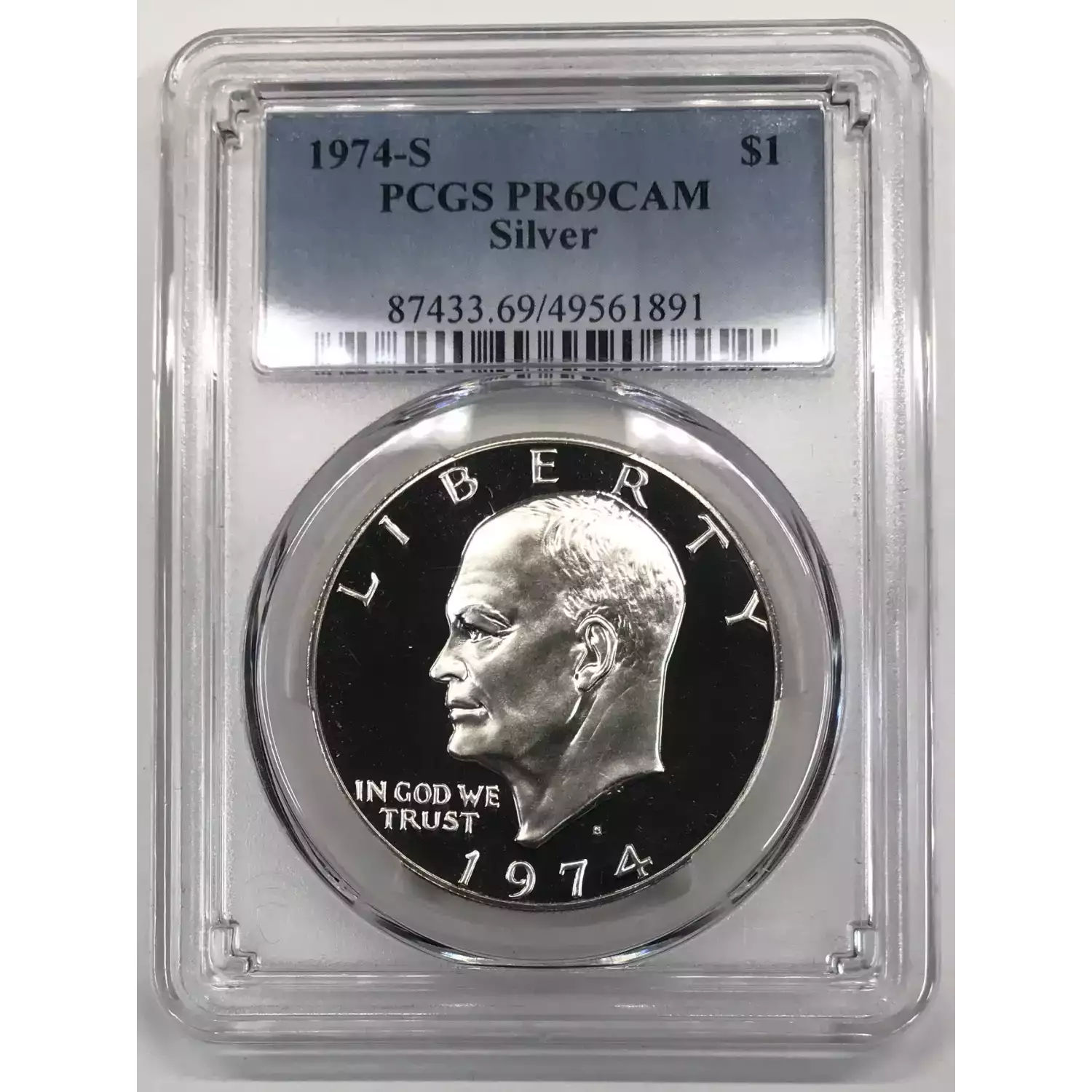 1974-S Silver Ike Eisenhower Dollar PCGS PR-69 CAM Silver - Old Pueblo Coin