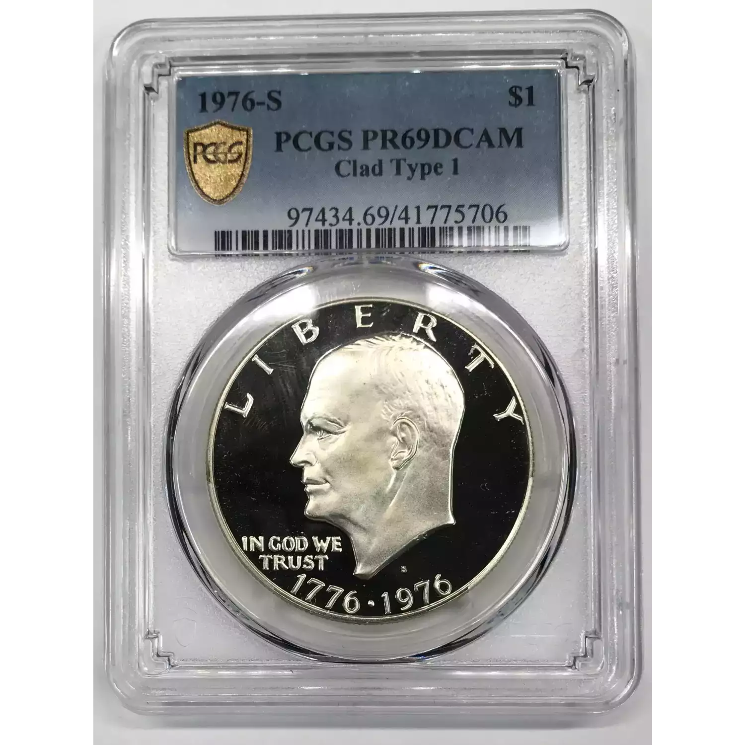 1976-S Clad Ike Eisenhower Dollar PCGS PR-69 DCAM Type 1 - Old Pueblo Coin
