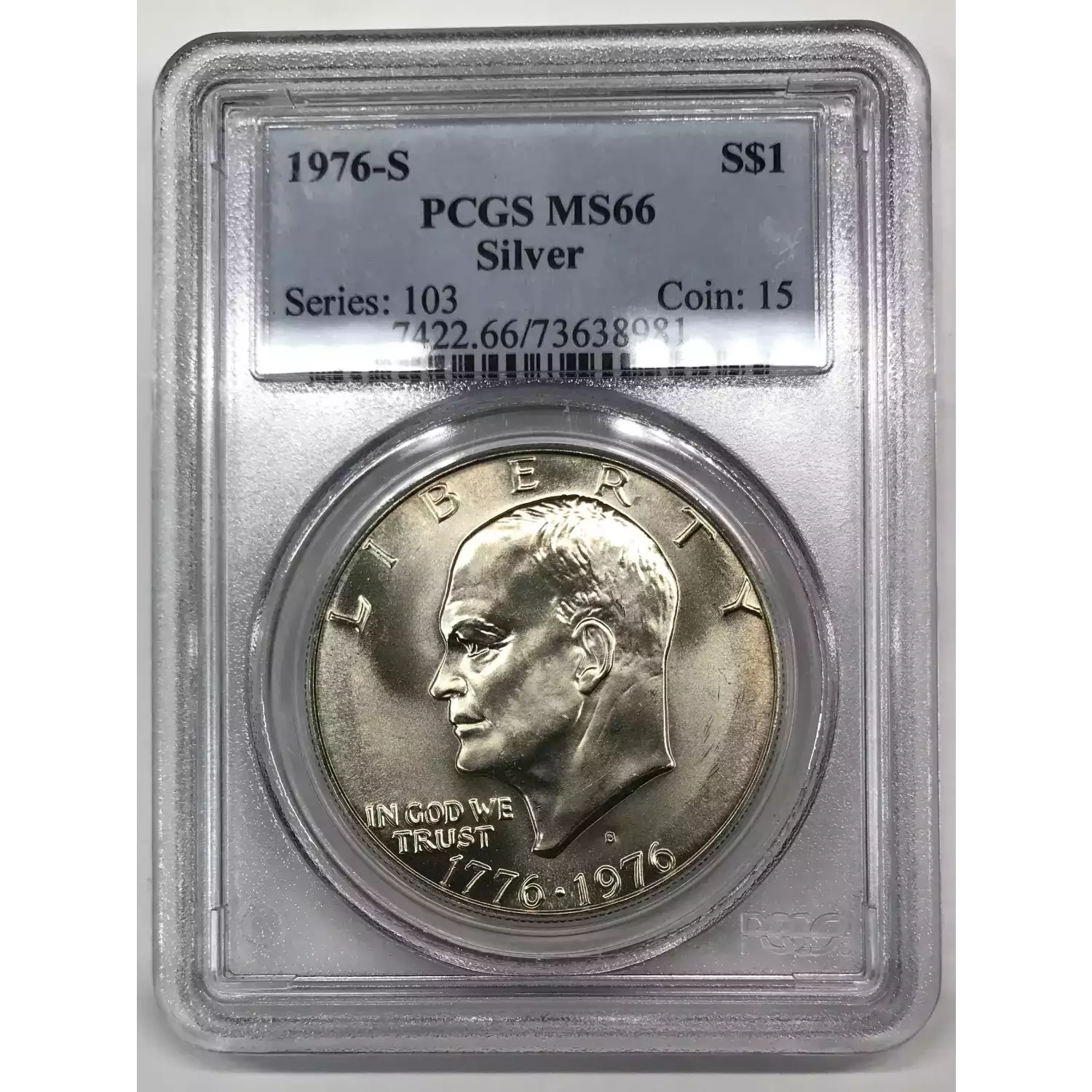 1976-S Silver Ike Eisenhower Dollar PCGS MS-66 - Old Pueblo Coin