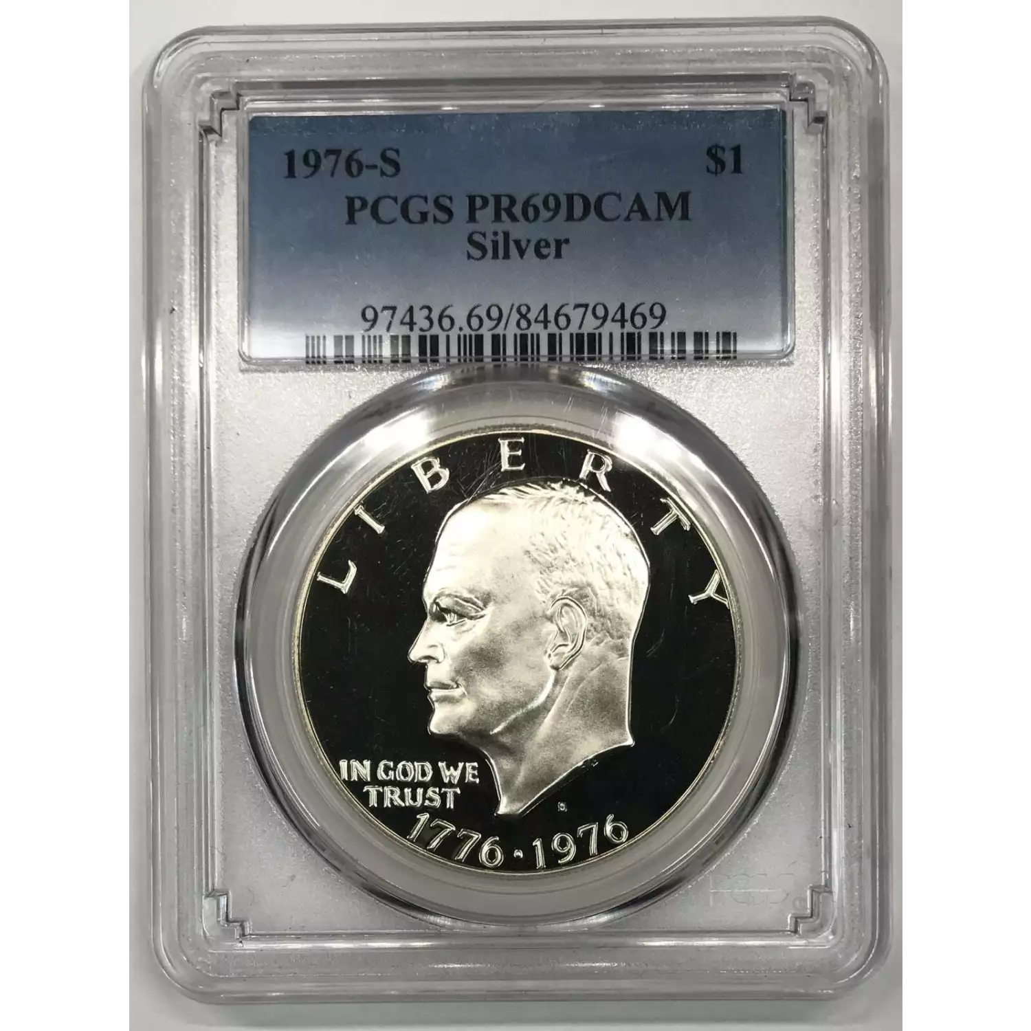 1976-S 40% Silver Ike Eisenhower Dollar PCGS PR-69 DCAM - Old Pueblo Coin