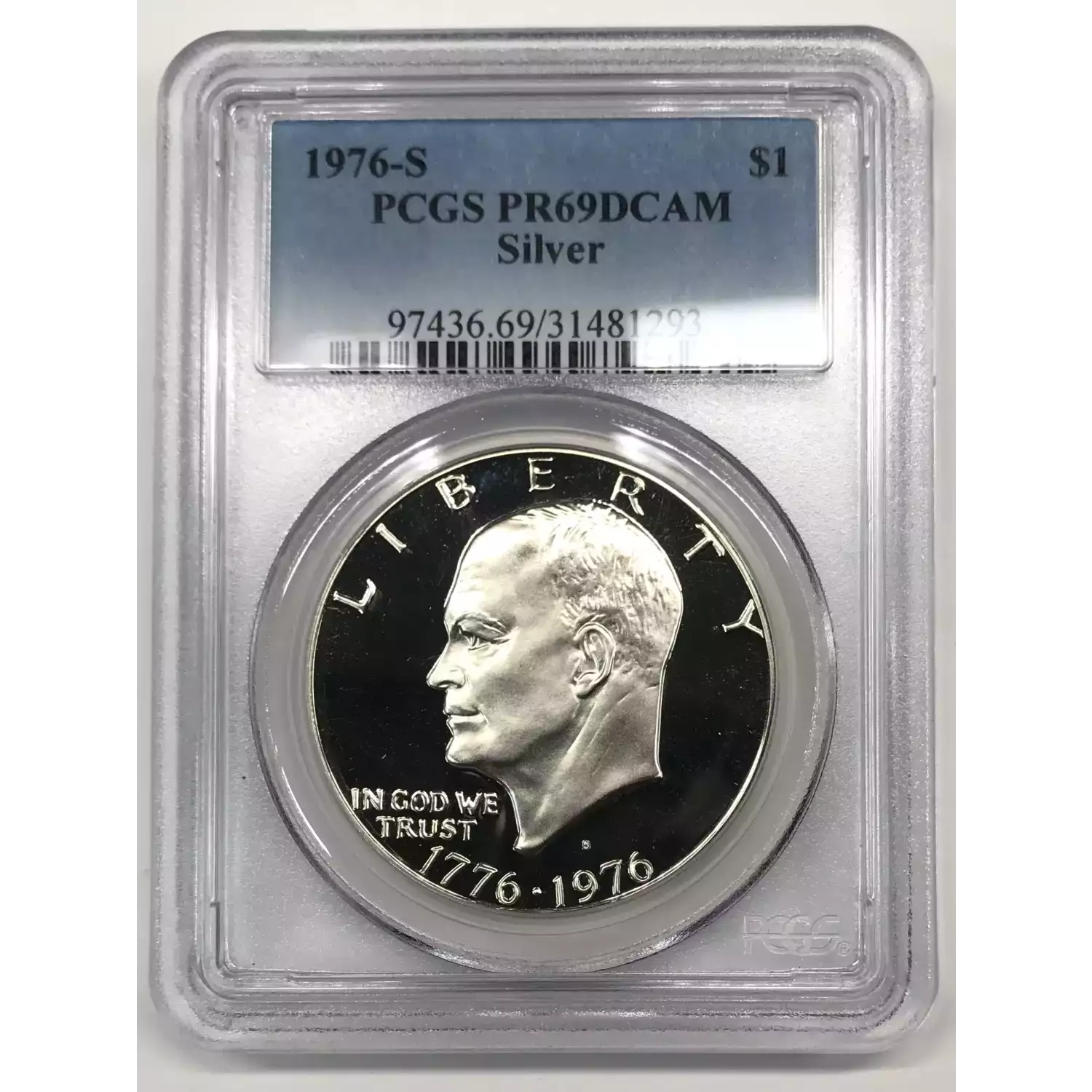 1976-S Silver Ike Eisenhower Dollar PCGS PR-69 DCAM - Old Pueblo Coin