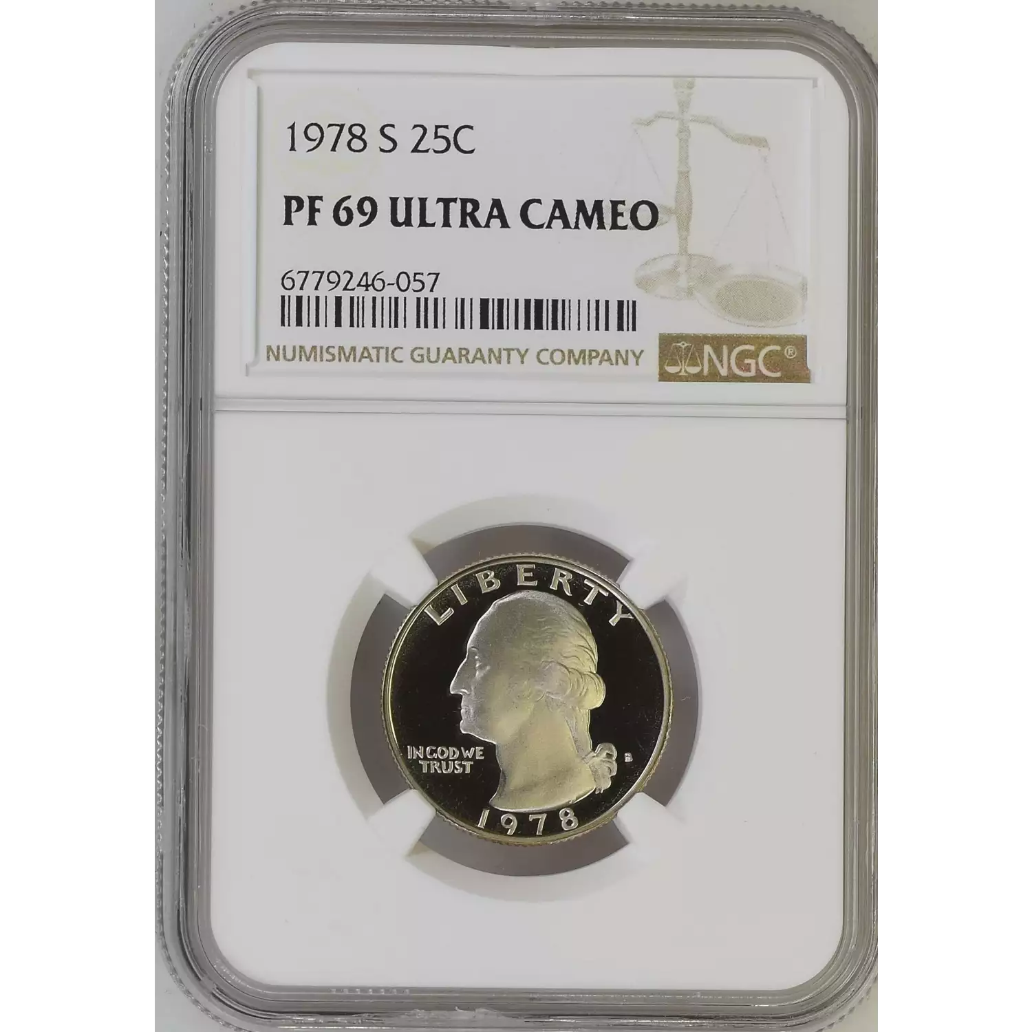 1978-S Washington Quarter NGC PF-69 ULTRA CAMEO - Old Pueblo Coin