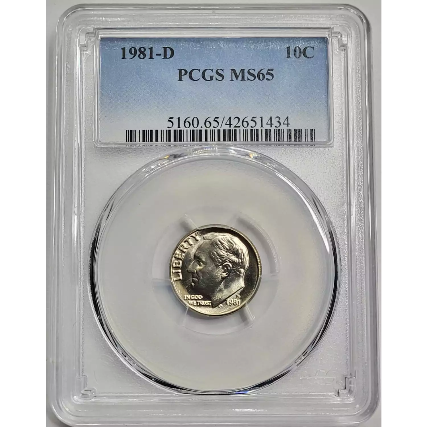 1981-D Roosevelt Dime PCGS MS-65 - Old Pueblo Coin