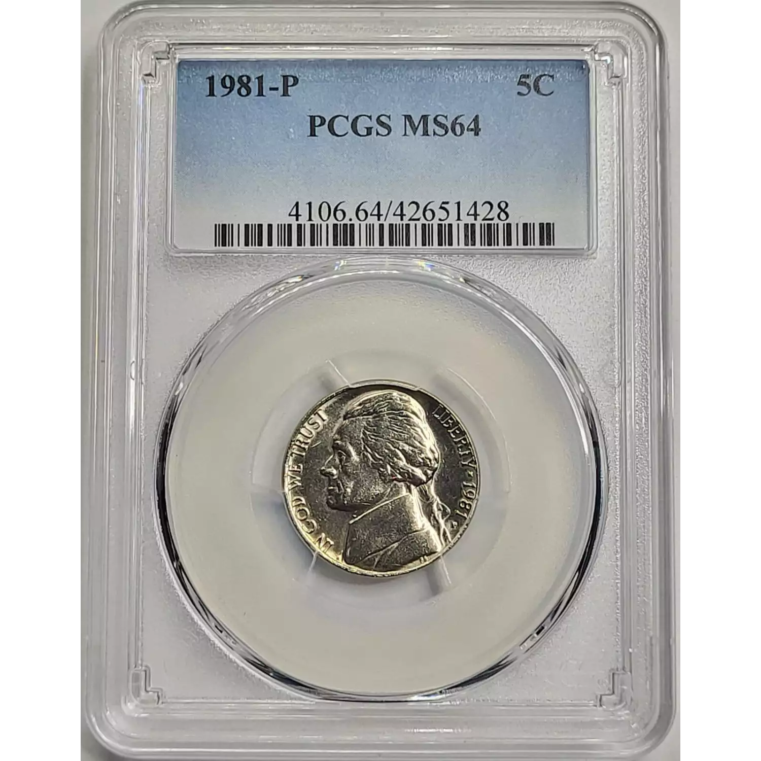 1981 Jefferson Nickel PCGS MS-64 - Old Pueblo Coin