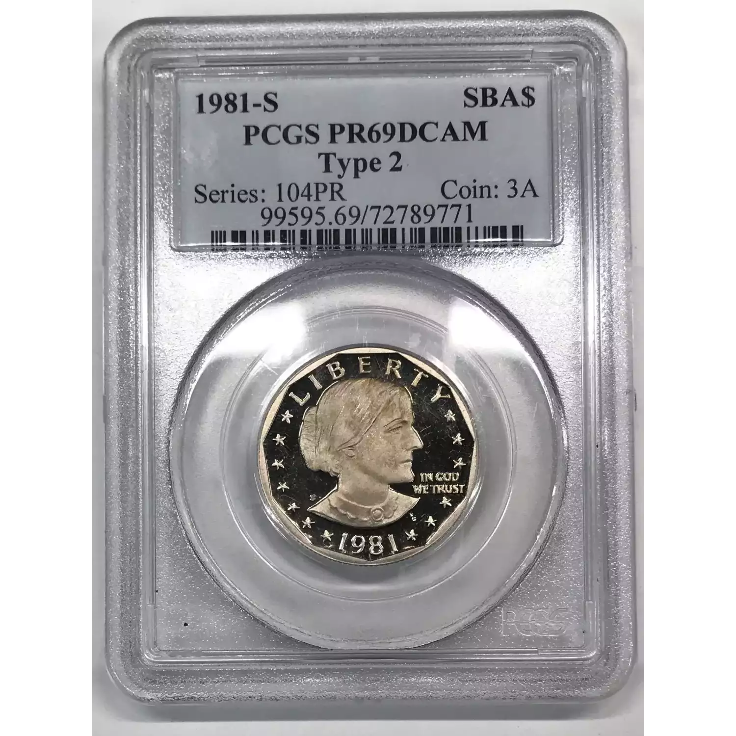 1981-S Susan B. Anthony (SBA) Dollar PCGS PR-69 DCAM Type 2 - Old Pueblo Coin