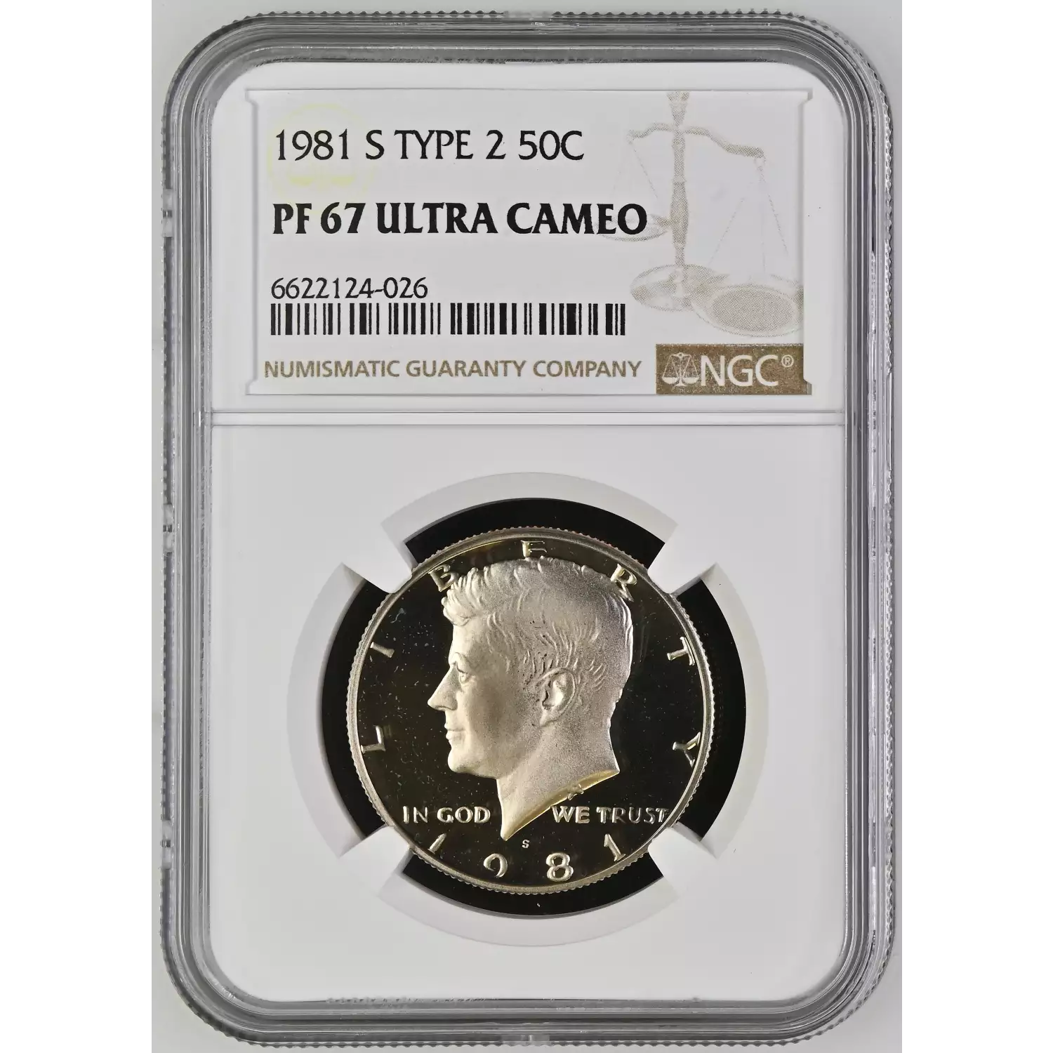 1981-S Kennedy Half Dollar NGC PF-67 ULTRA CAMEO Type 2 - Old Pueblo Coin
