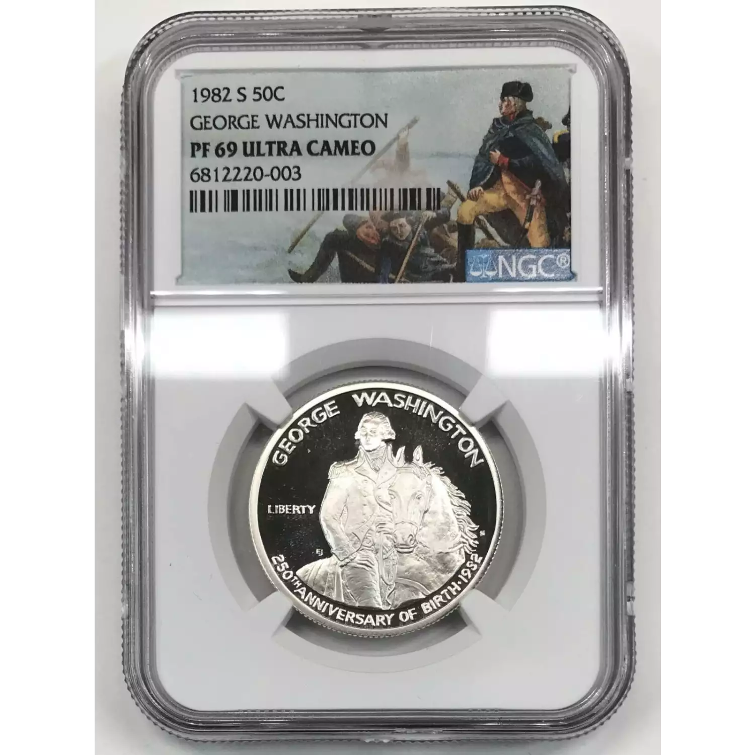 1982-S George Washington 250th Commemorative Silver Half Dollar NGC PF ...